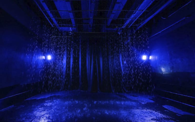 Unique Rain Room with heated water, stone tiled basin, pre-installed ...