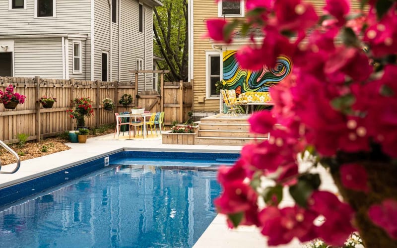 Bright, Vibrant, MCM backyard Pool Oasis, minneapolis, MN | Production ...