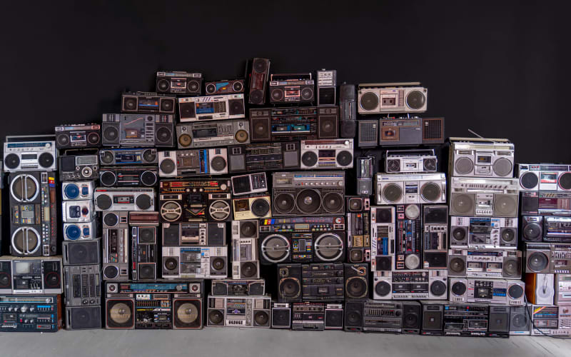 The Boombox Room | Boombox wall / Denim Wall, Brooklyn, NY | Production ...