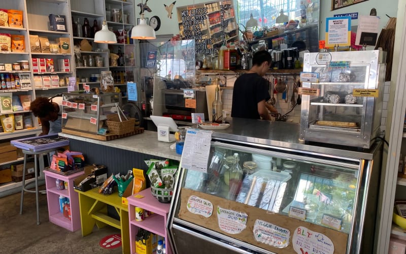 General retail store, provisions shop, coffee shop and sidewalk cafe ...