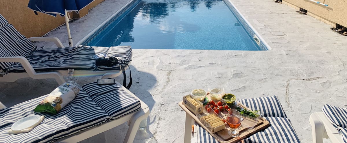 Greek Style Pool Area in Portland, Portland, OR | Production | Peerspace