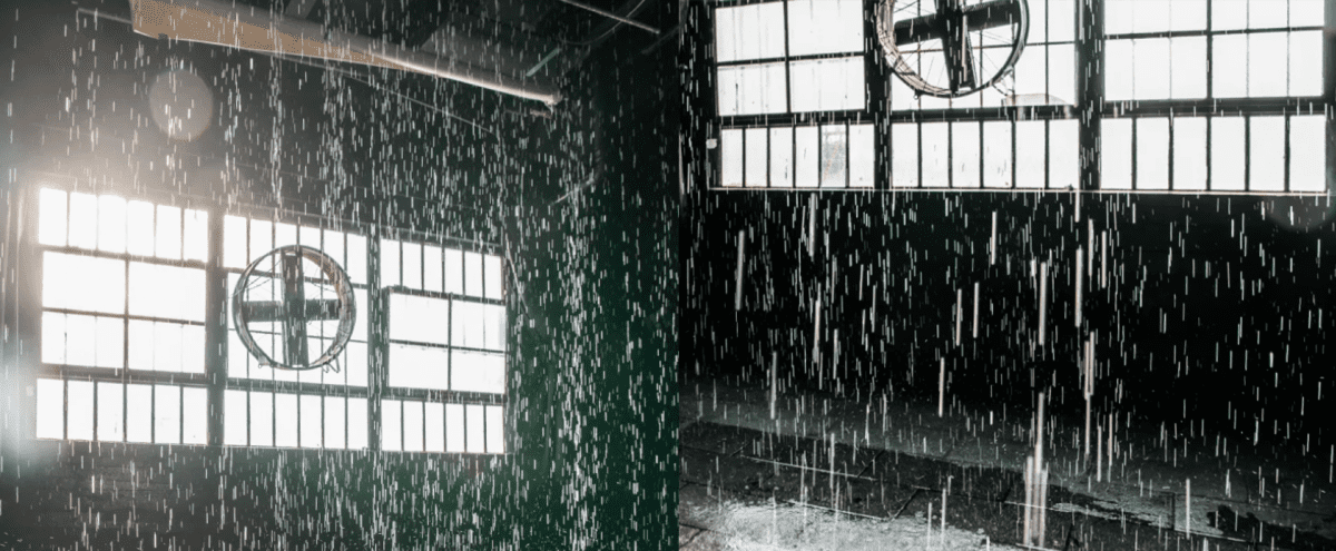 Unique Rain Room for Photo & Video with heated water, stone tiled basin ...