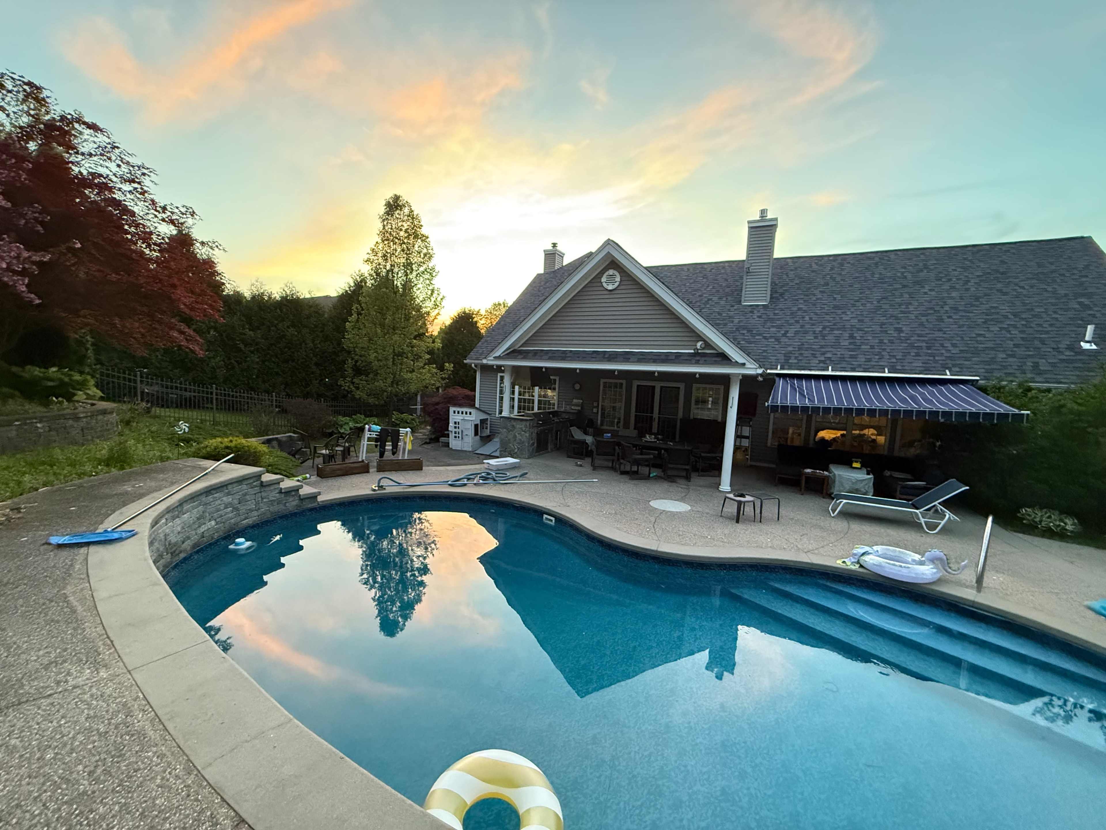 Magnolia Backyard | Serene Backyard Oasis with Pool, Covered Patio ...