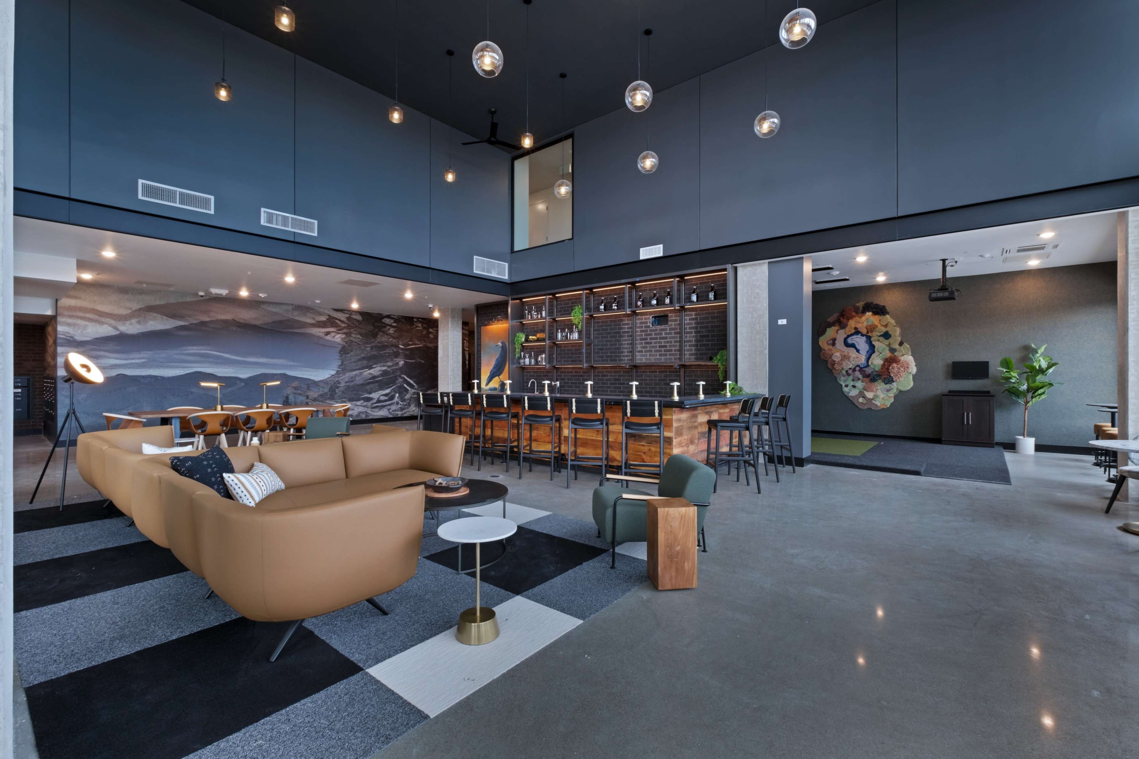 The Nest at Rook Apartments | Downtown Bar & Lounge with Virtual Swing ...