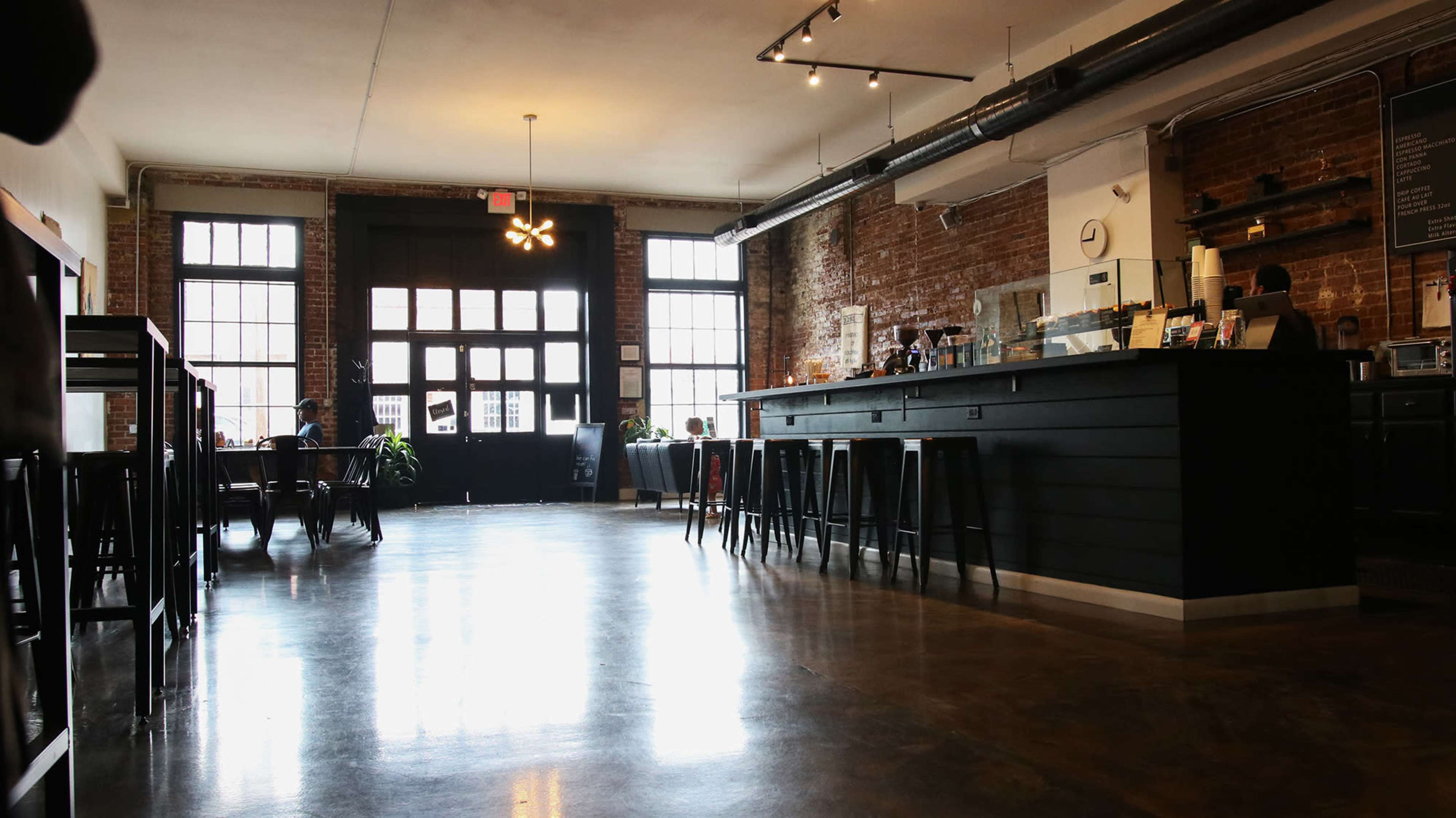 Downtown Open Space with full Espresso Bar with an Industrial Speakeasy ...