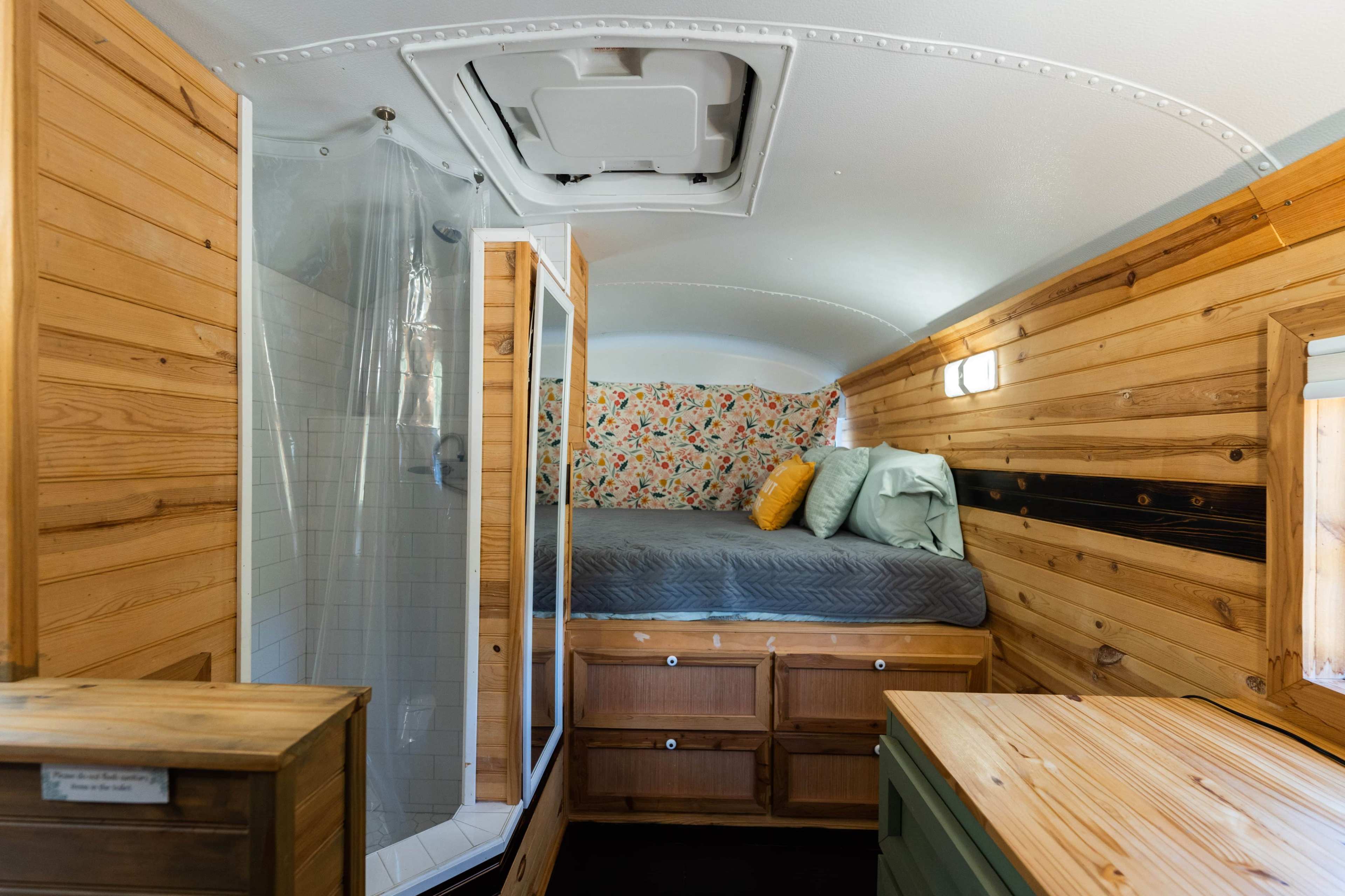 Pinnacle Mtn Bus Stop ~ Unique Skoolie Home with Fire Pit & Hammock ...