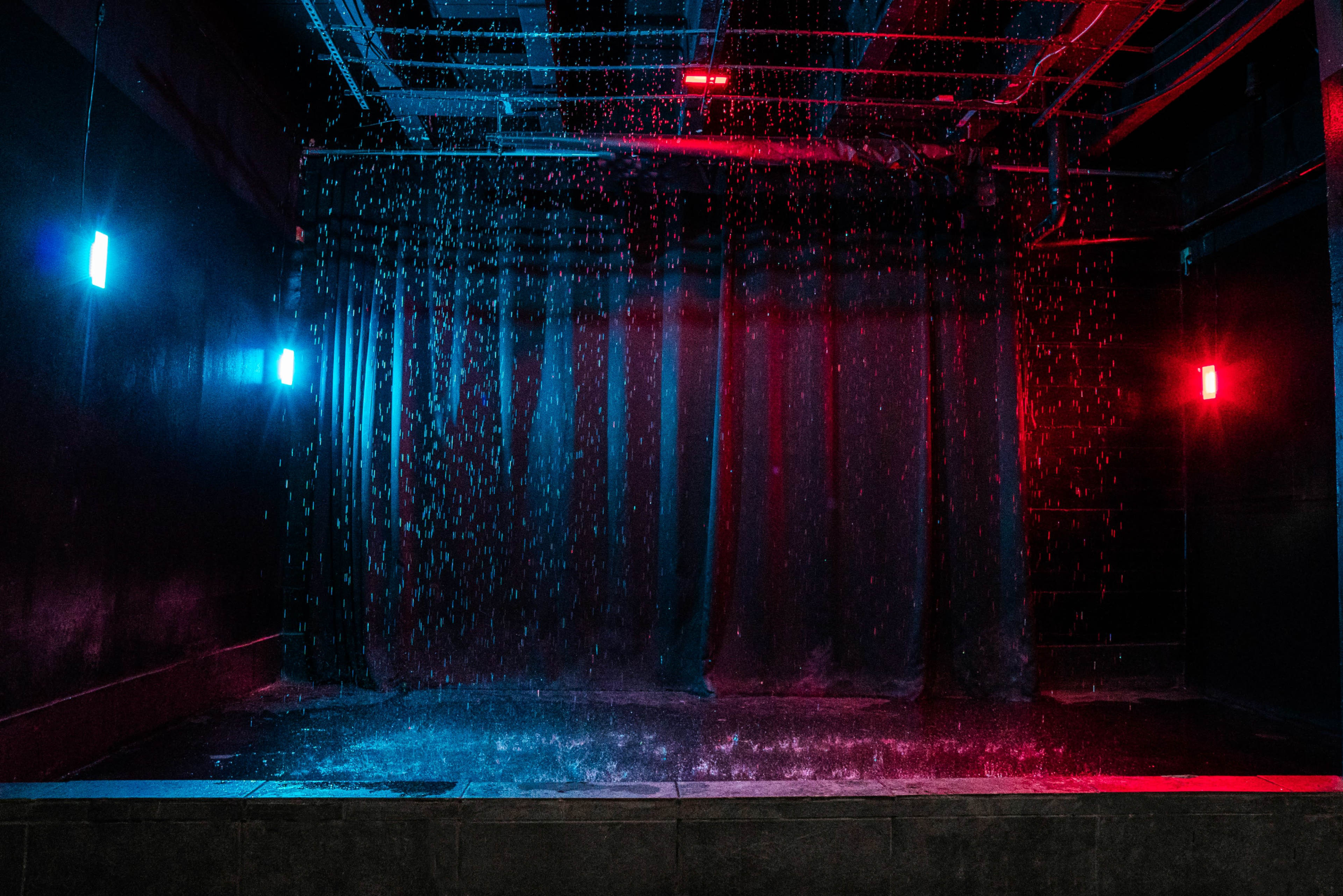 Unique Rain Room with heated water, stone tiled basin, pre-installed ...
