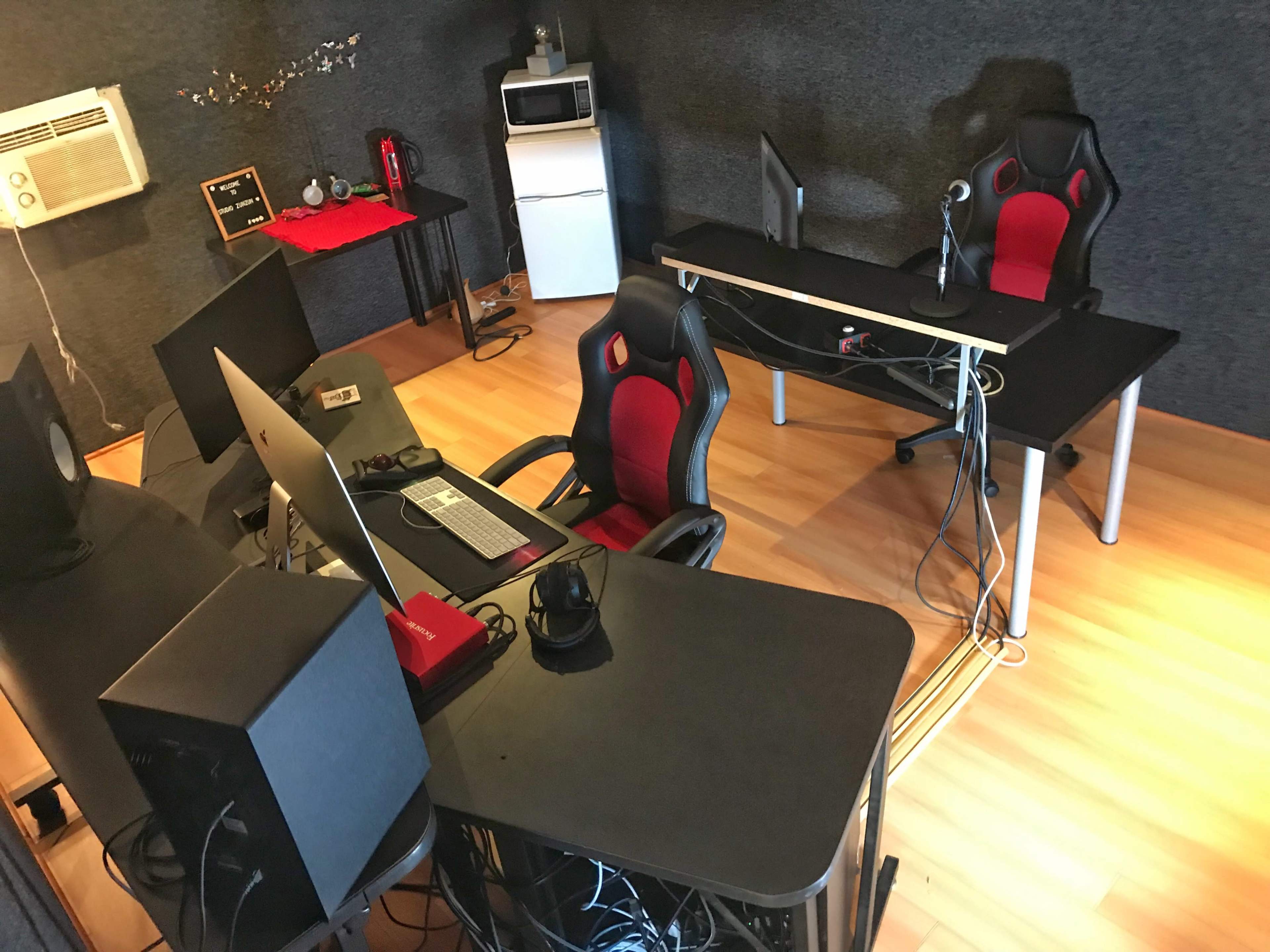 Recording studio with control room and treated booth, for voice actors ...