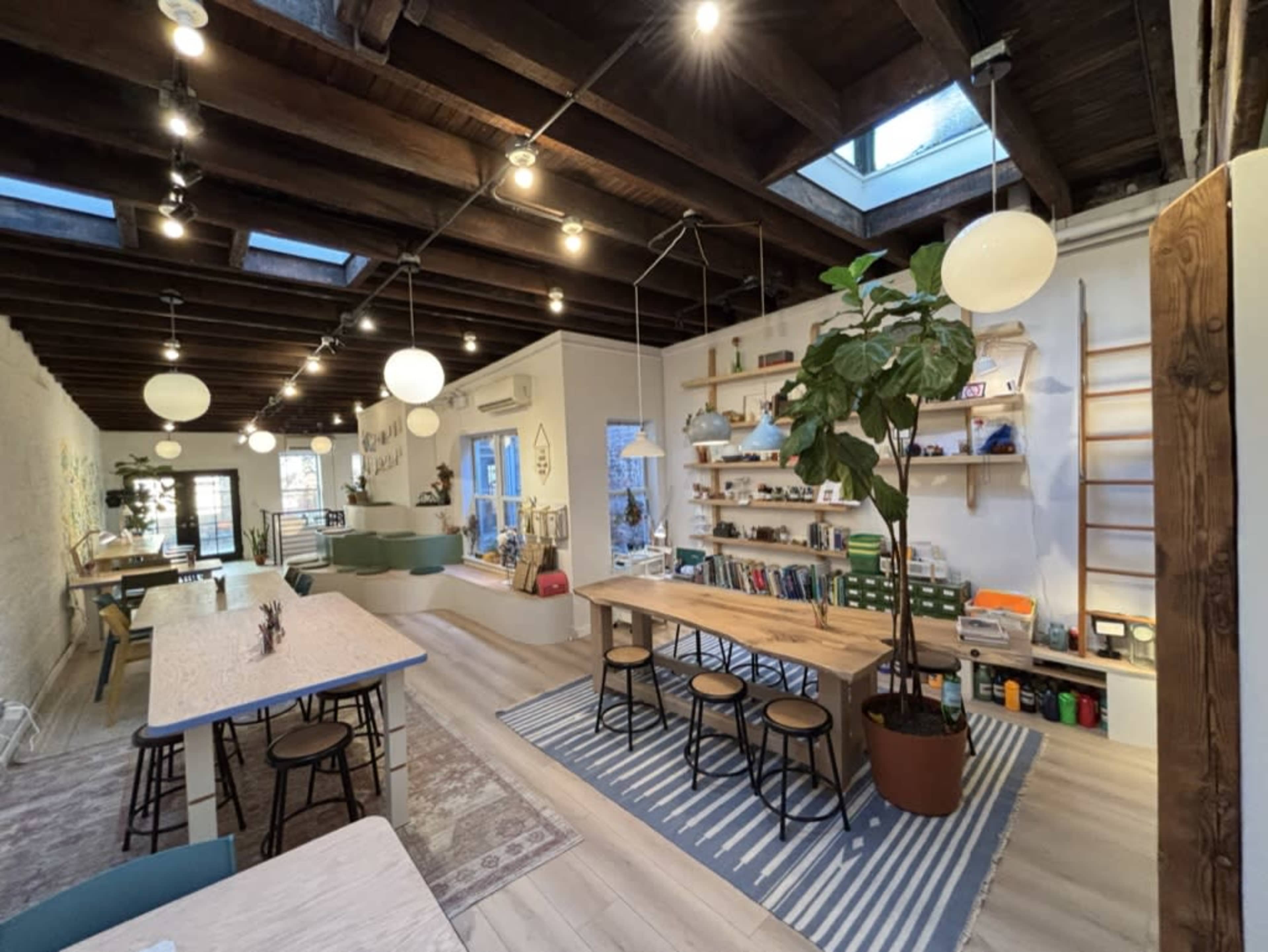 sky lit multi-use space with hand-crafted decor and plants galore ...