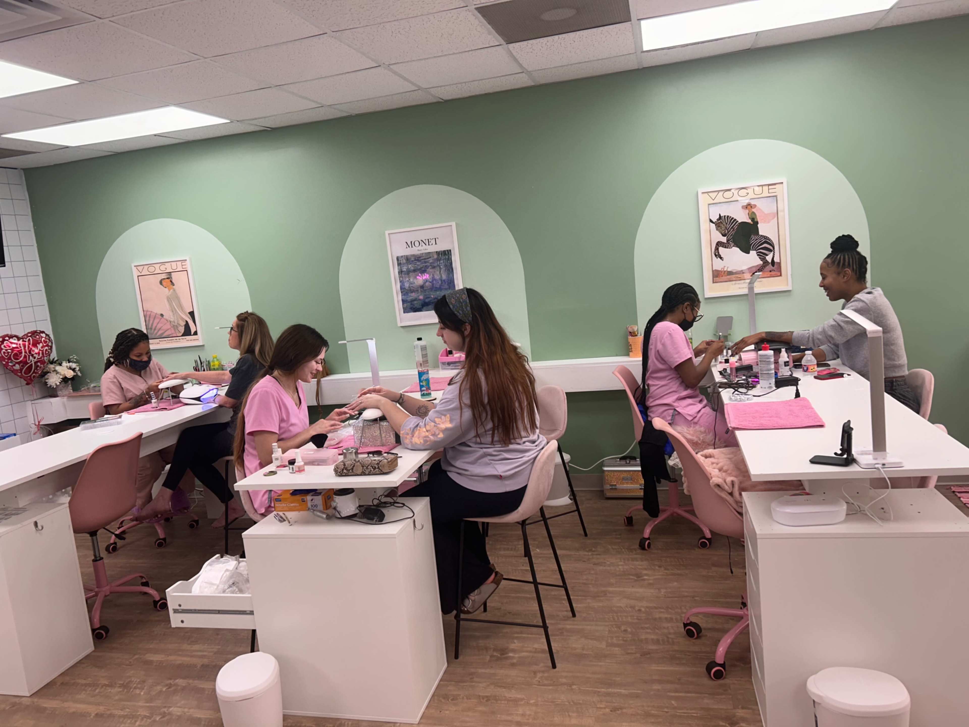 Nail Gem Salon | Suburban, retro modern nail salon with bright and ...