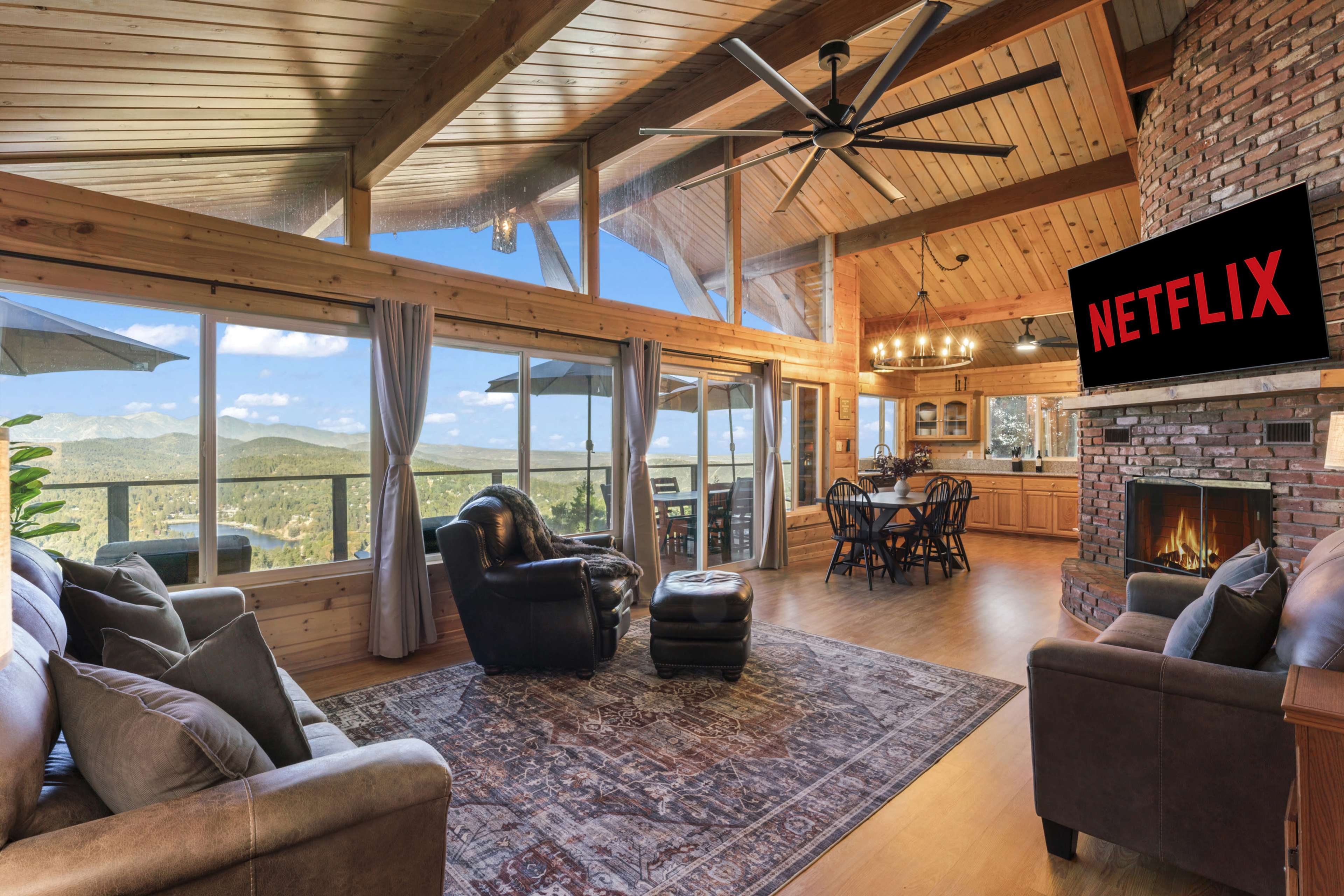 Updated 1960's Style Wood Cabin with A-Frame Windows and Large Decks ...