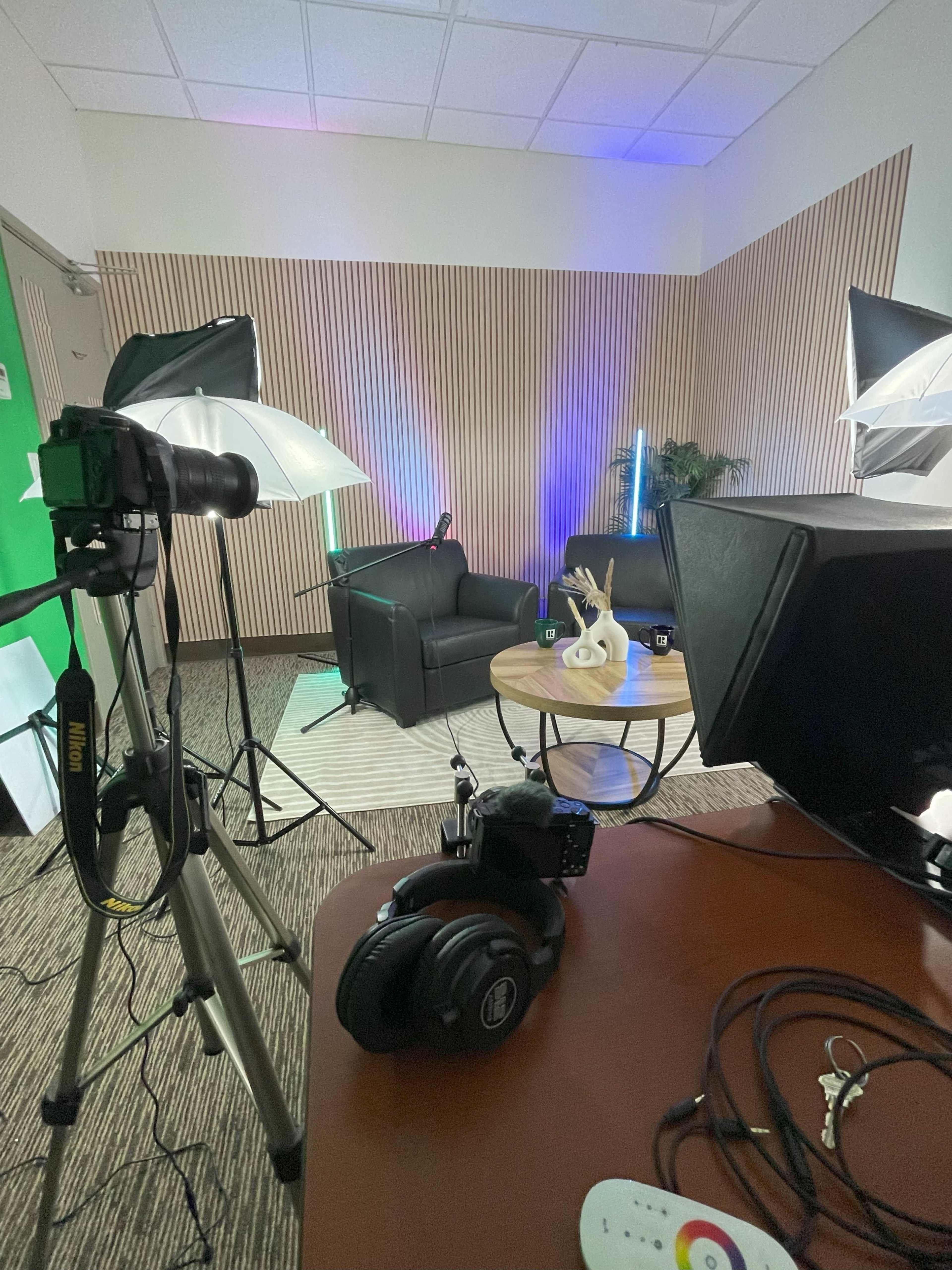 Studio for Recording or Filming Social Media Contents Podcast Videos ...