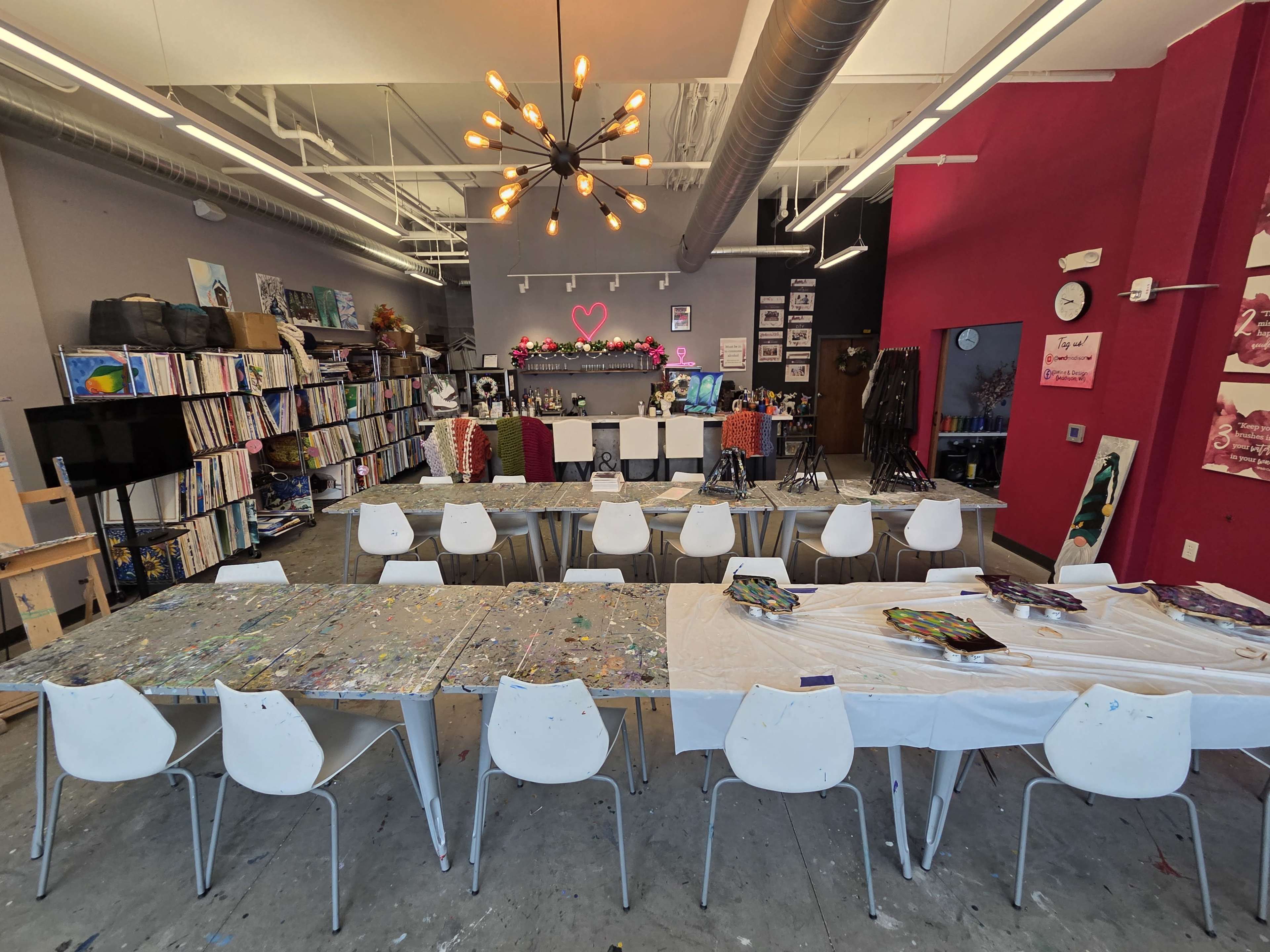 Wine and Design | Bright Open Art Studio, Madion, WI | Production ...