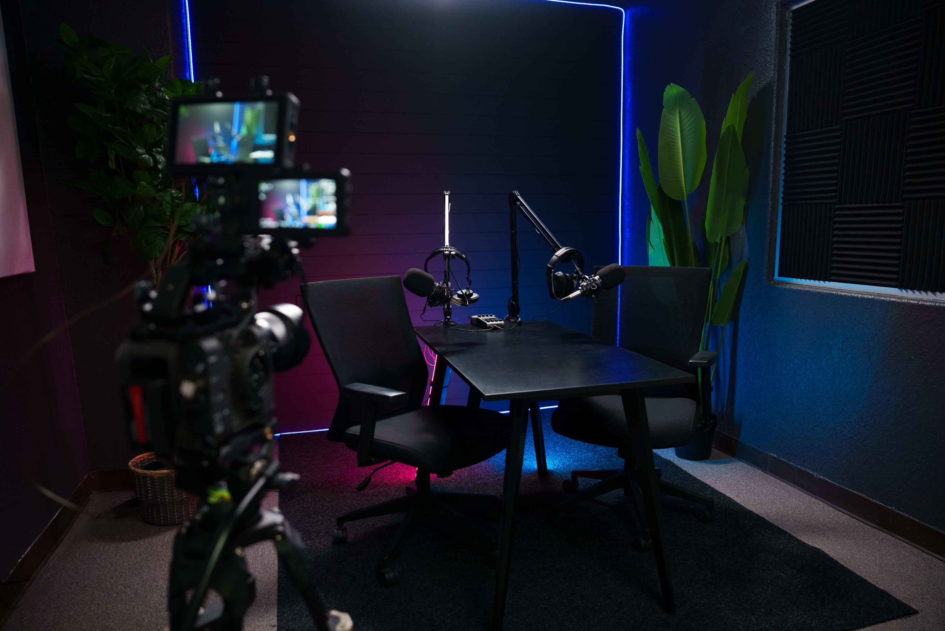 Podcast Studio #2, Two Person Table, Blacked Out, San Antonio, TX ...