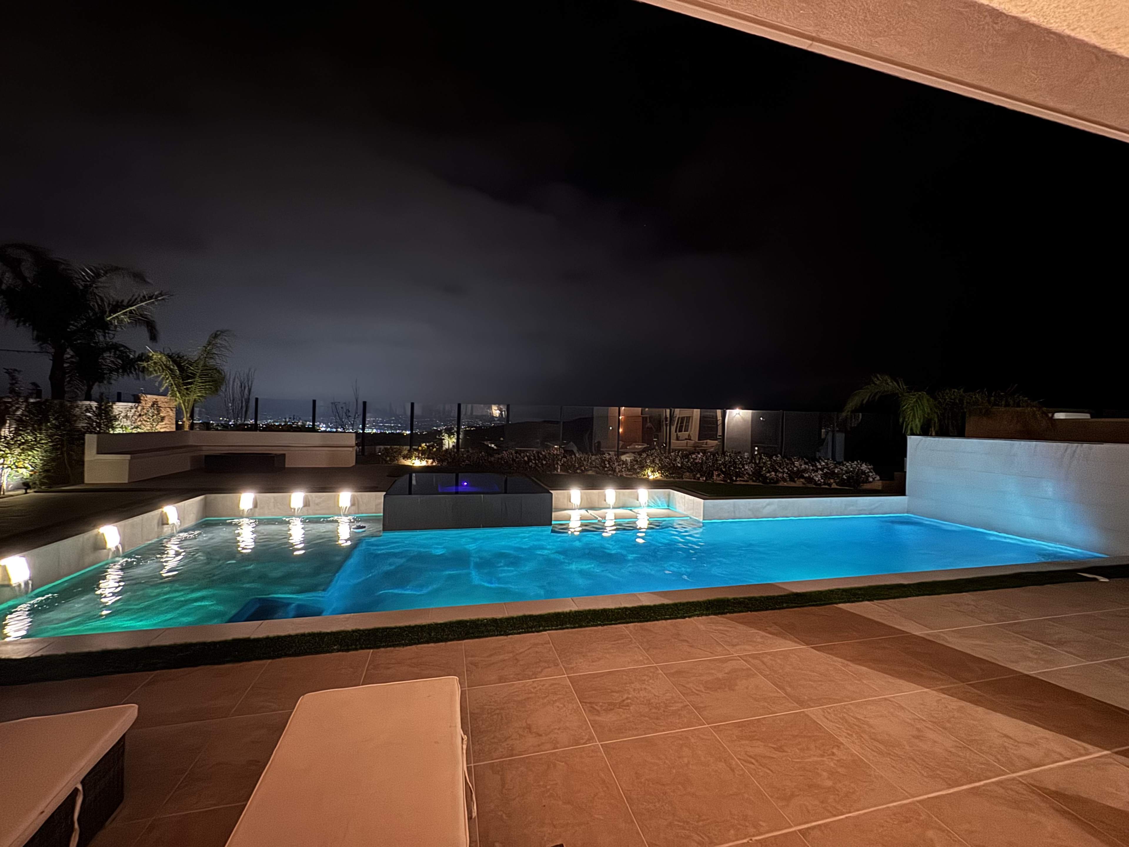 Gorgeous Mountain View Outdoor Pool with waterfall and fountains ...