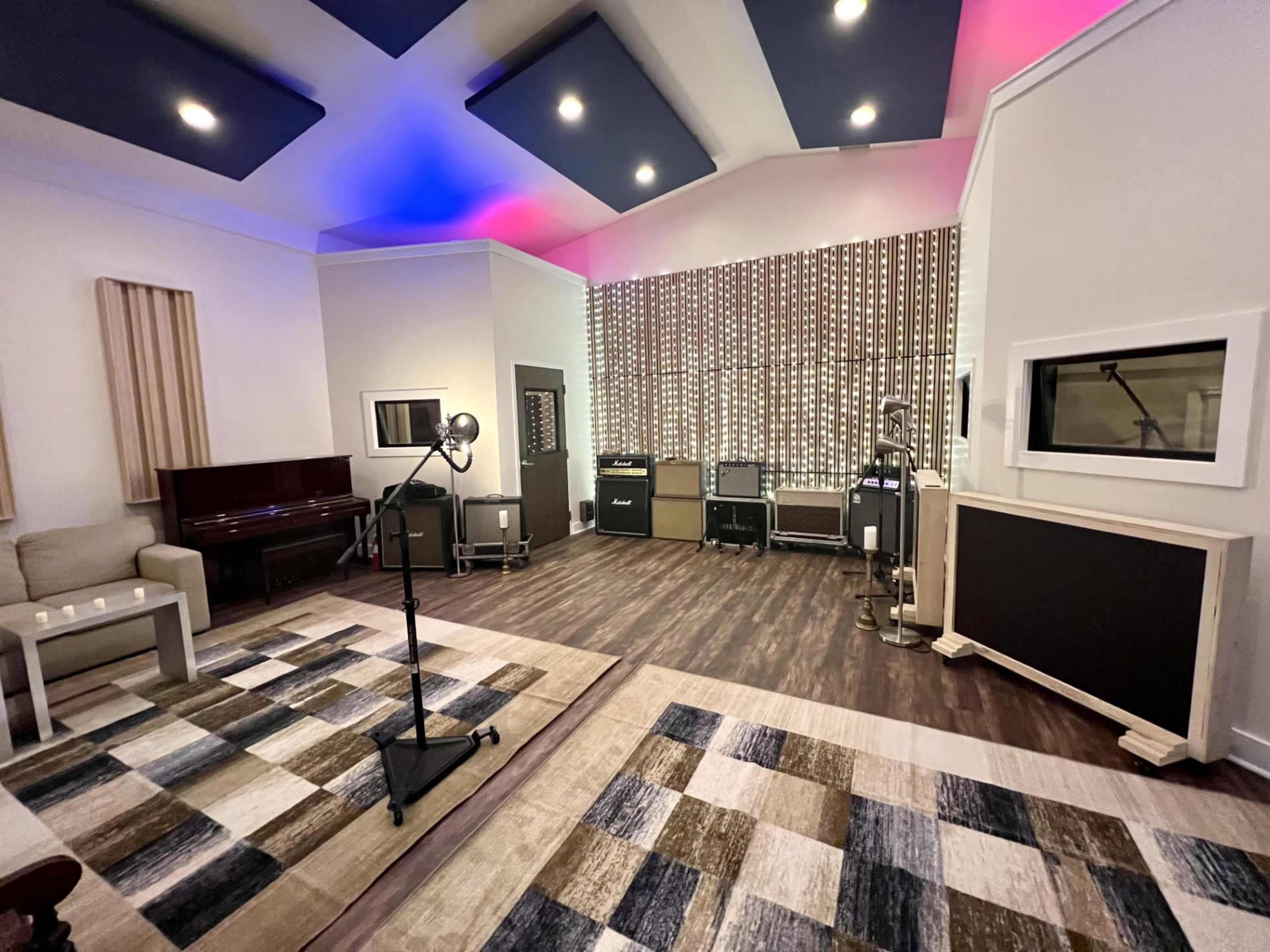 Recording Studio - large live room with Hue color lighting., Madison ...