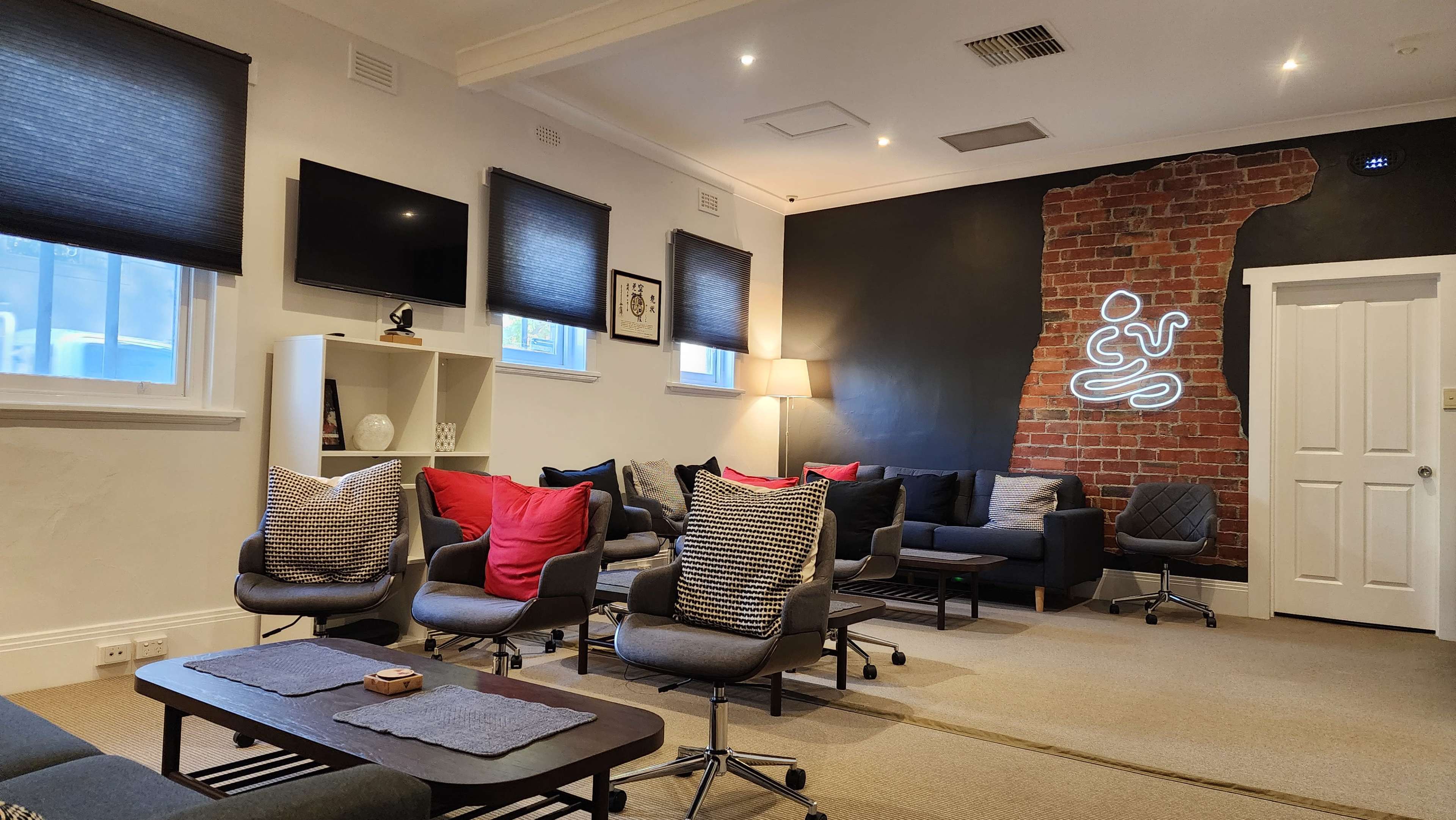 Comfortable lounge-style training/conference room, McKinnon | Off-Site ...