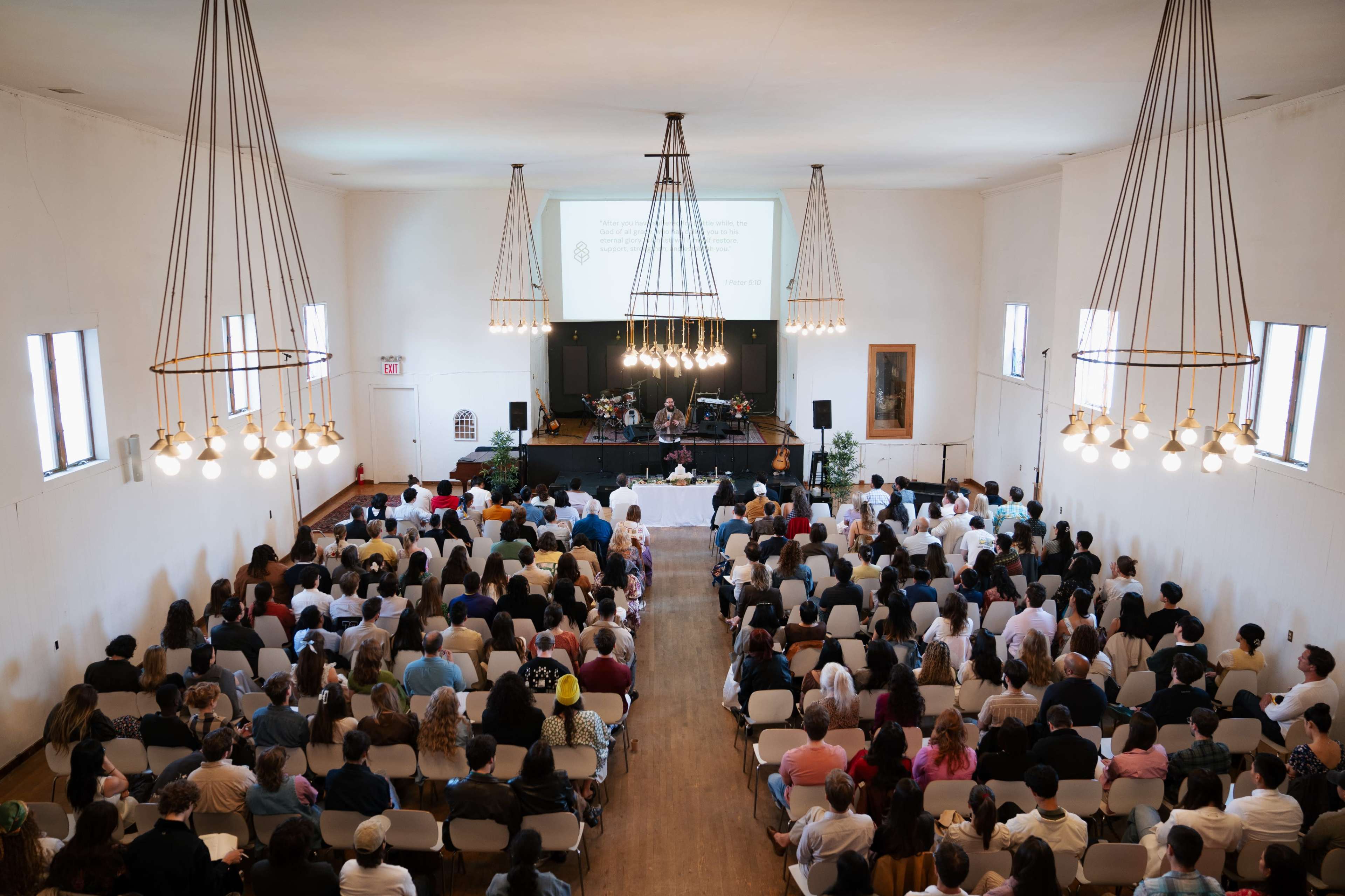 Oaks Church Brooklyn | Williamsburg minimalistic gathering space with ...