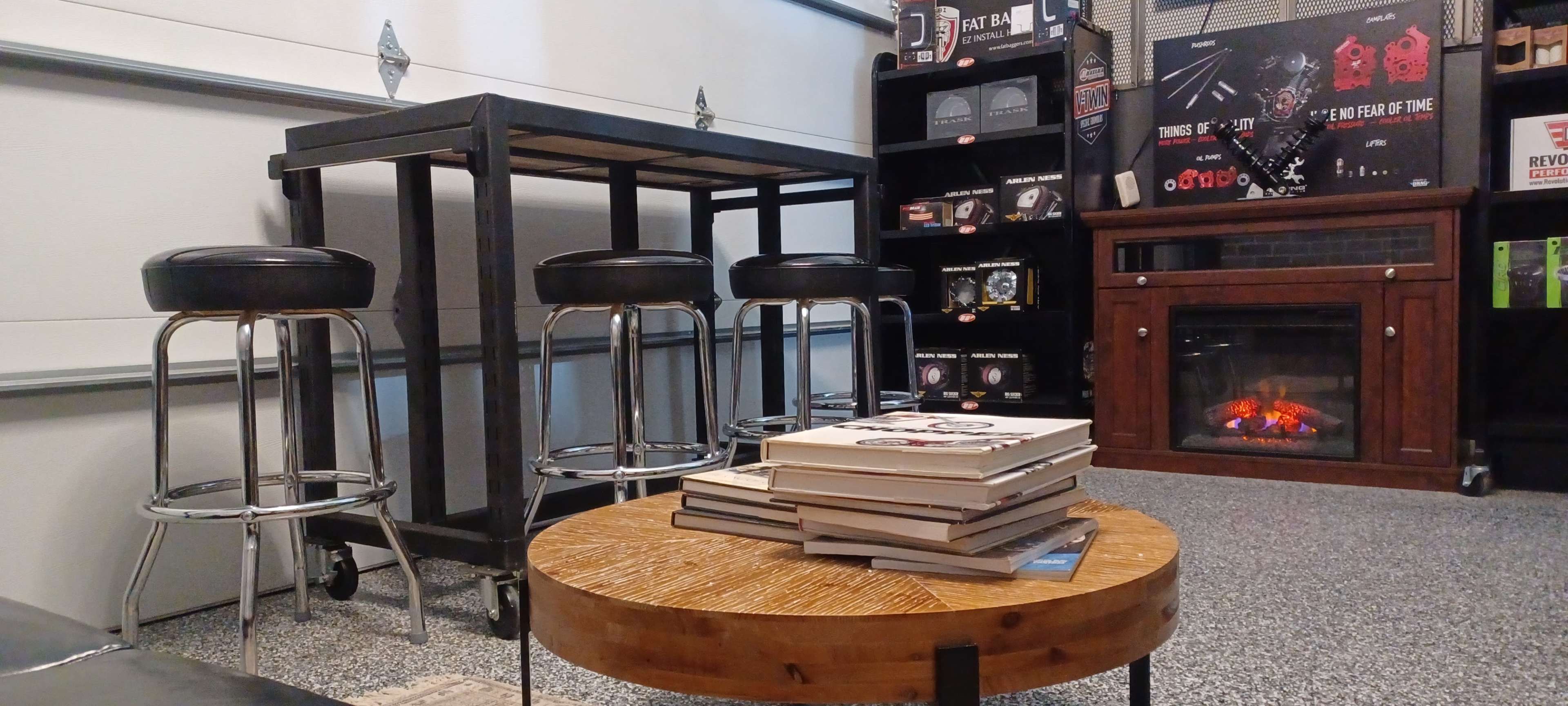 Industrial Podcast Lounge with Fireplace, Appleton, WI | Off-Site ...