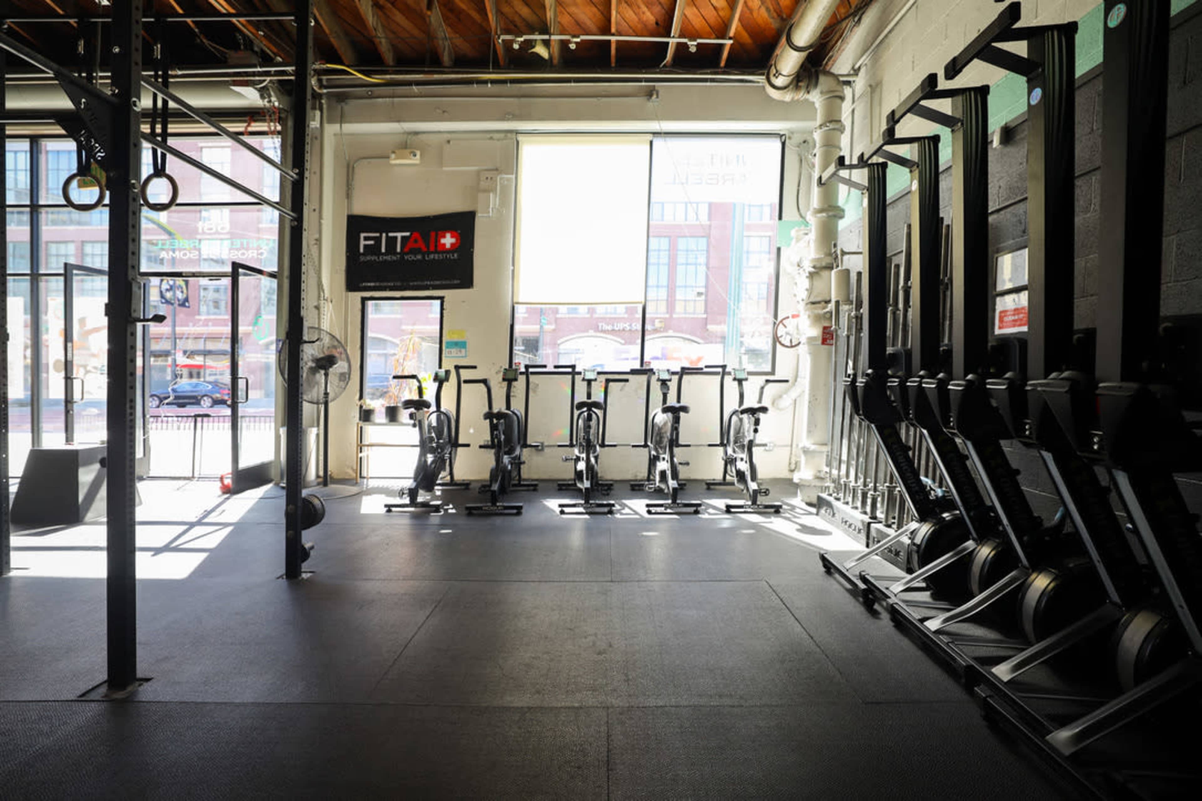 Dramatic historic warehouse gym in SOMA, San Francisco, CA | Production ...