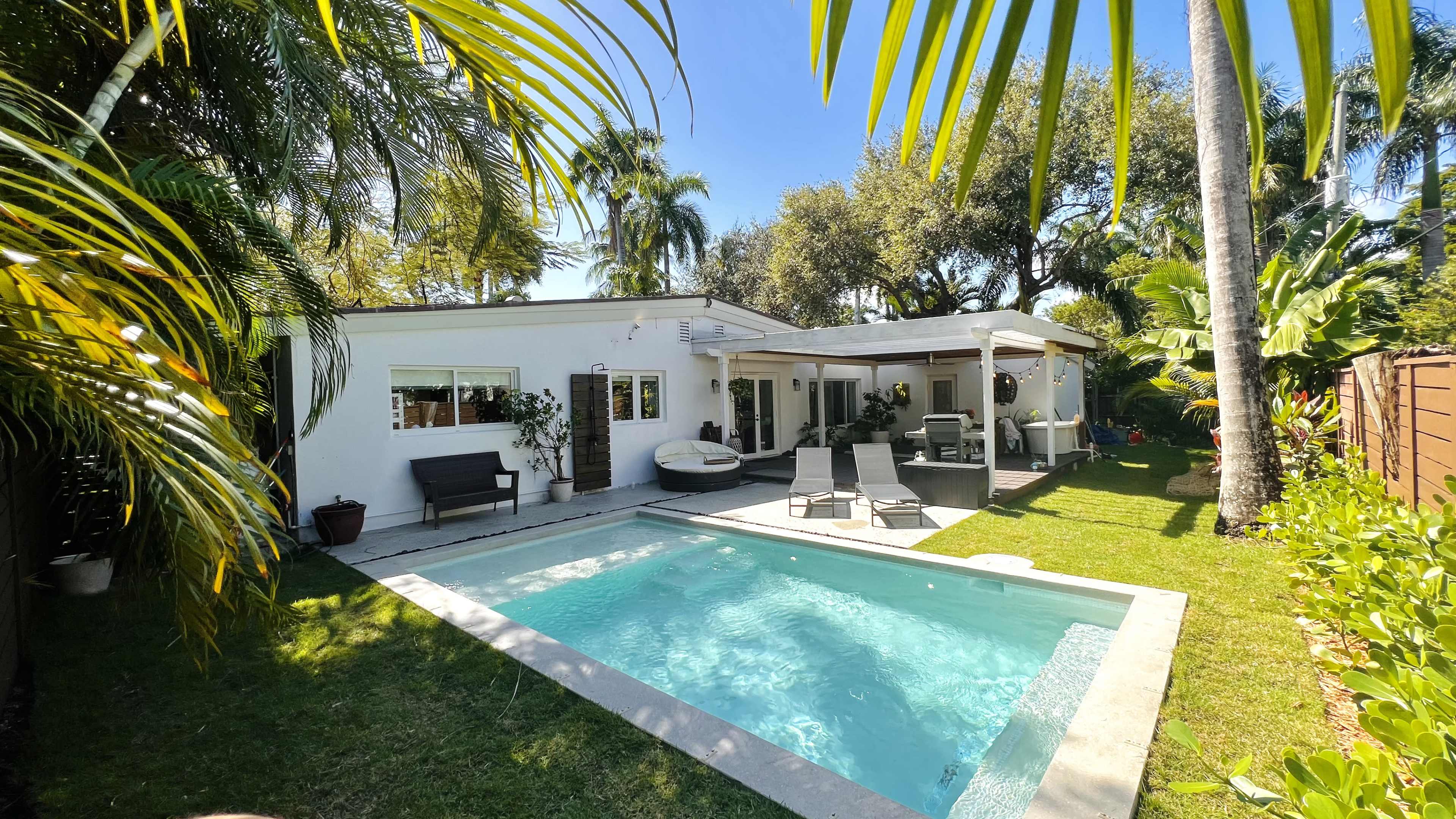 Tropical pool paradise with garage studio, Miami, FL | Production ...