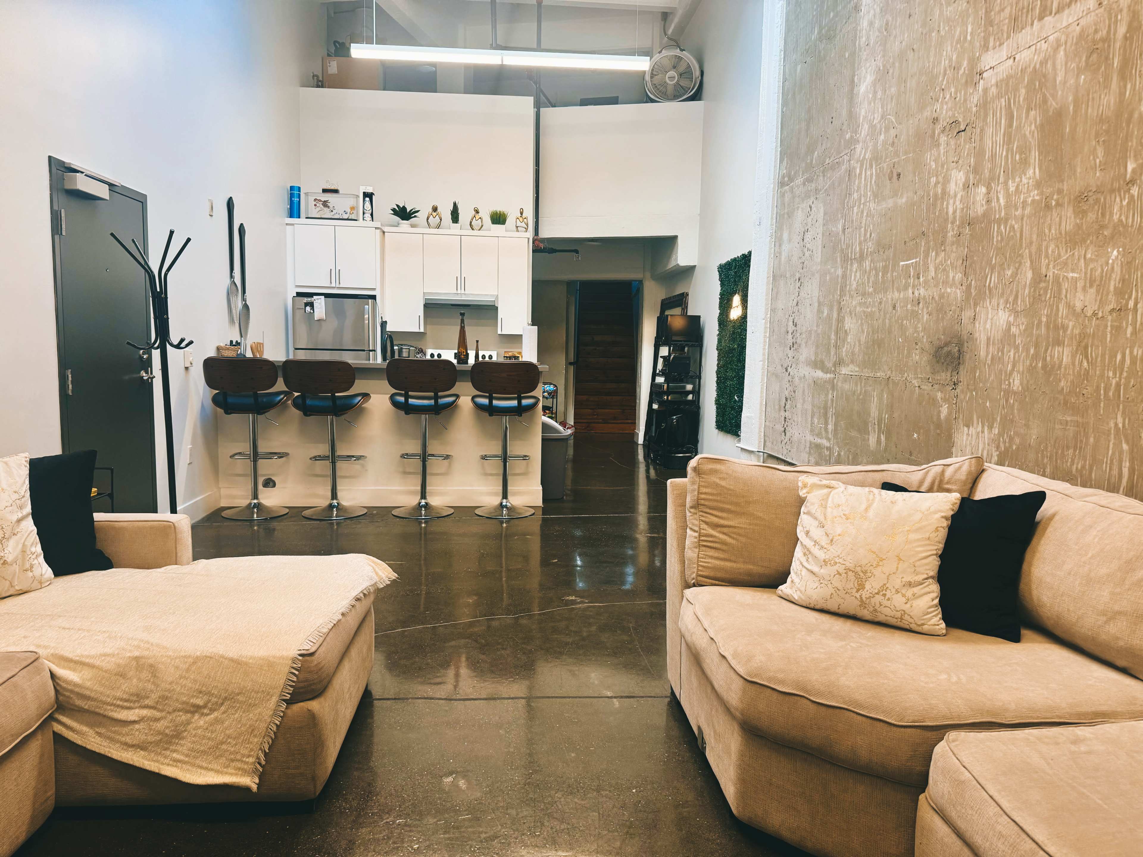 "Host your next event in our modern, spacious concrete loft! This fully ...