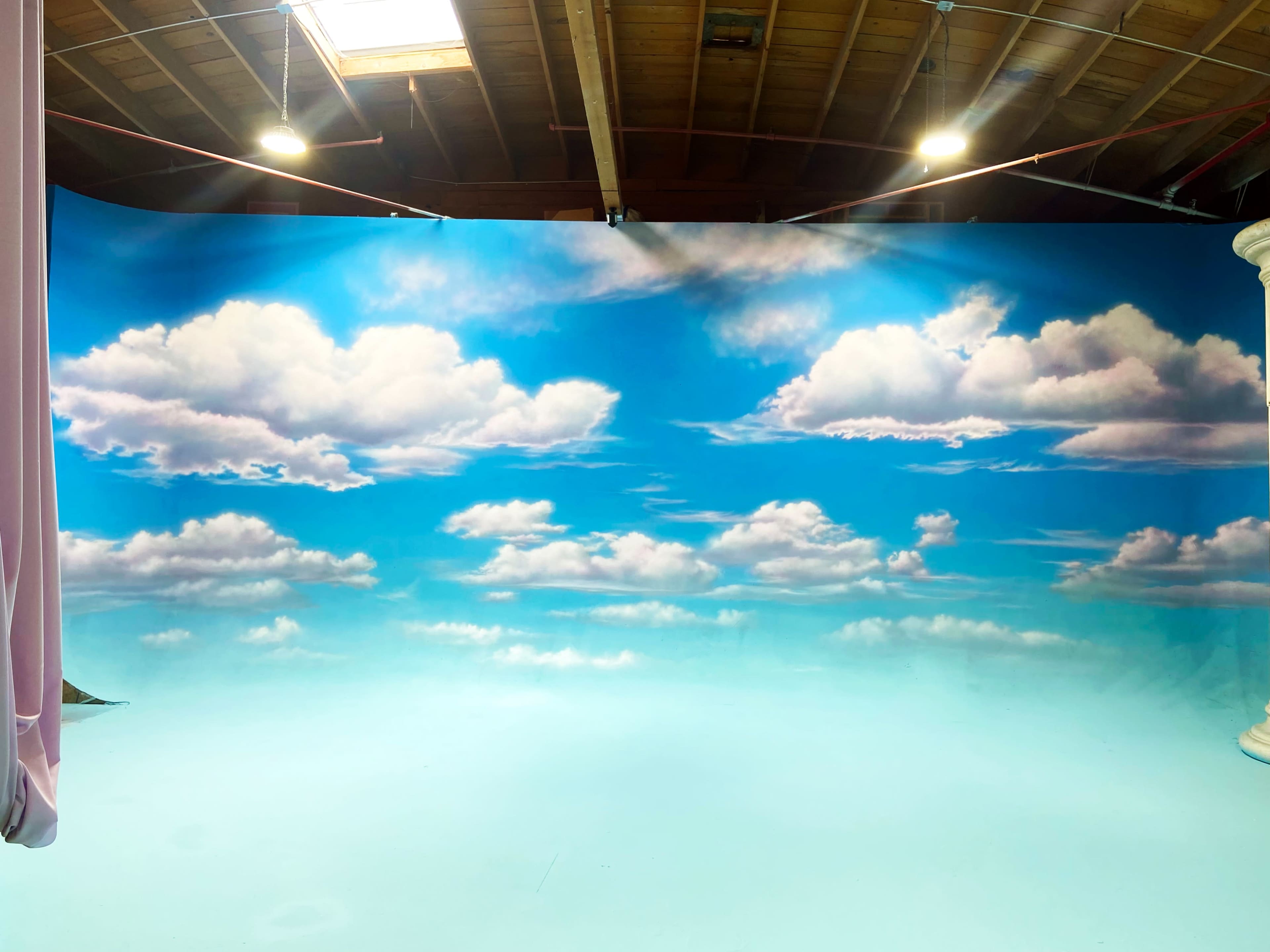 Post Modern 33ft Wide Painted Sky Cyc Backdrop | Powder Room Studio ...