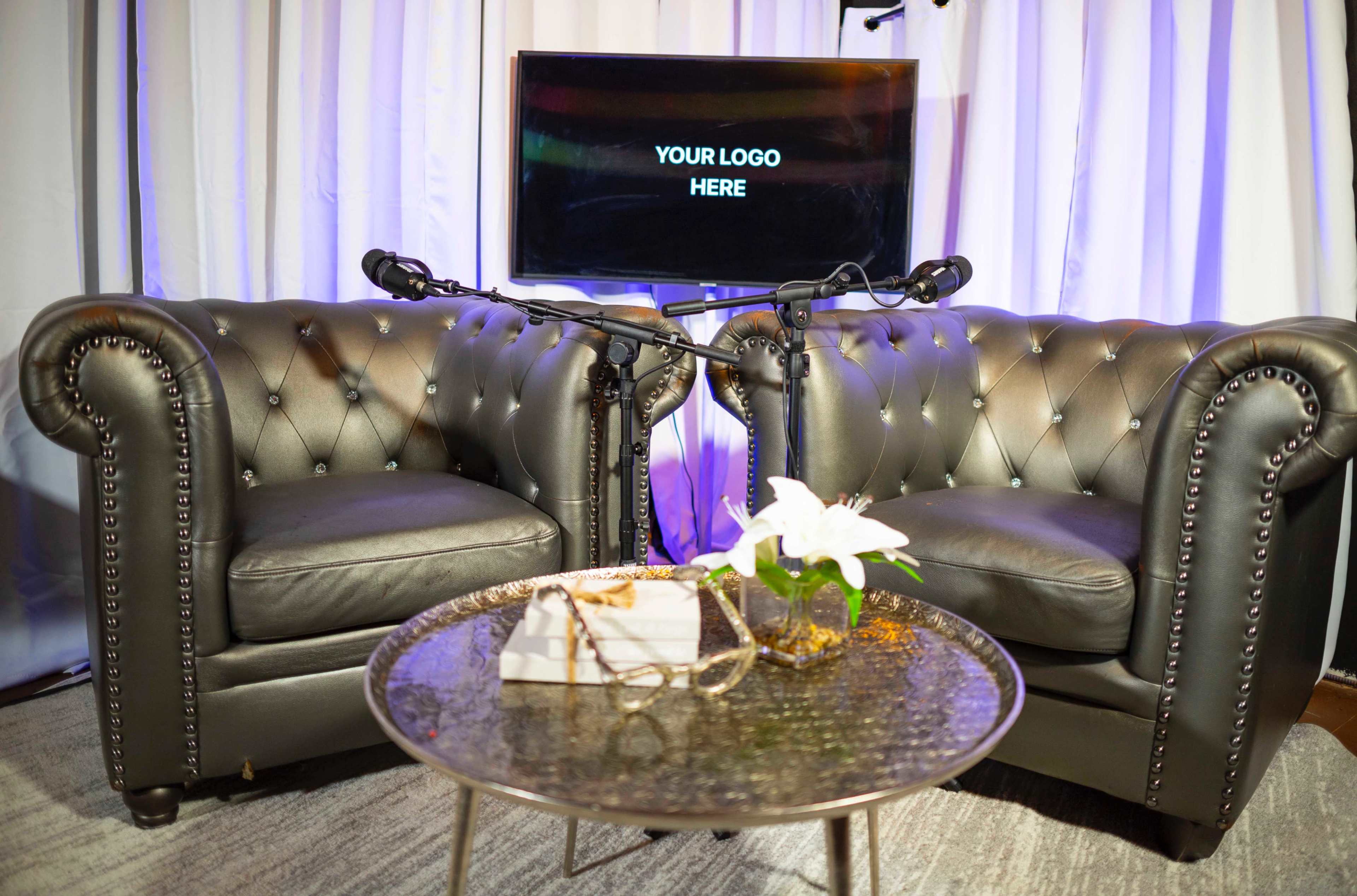 Real Professionally Designed Podcast Studio Sets For Rent, Dallas, TX ...