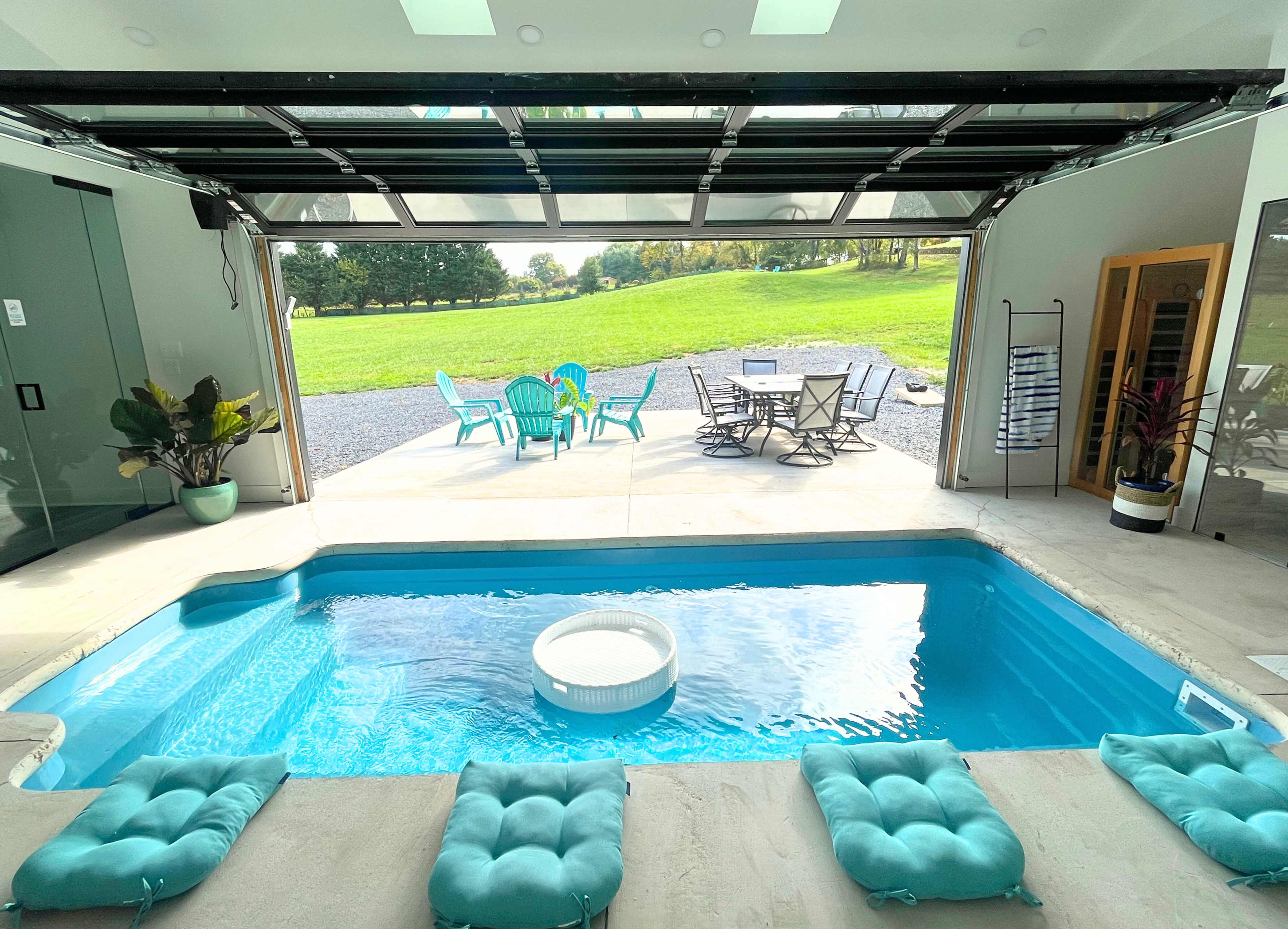 Modern Indoor Zen Pool and Spa in Bucolic Country Setting, Marshall, VA ...