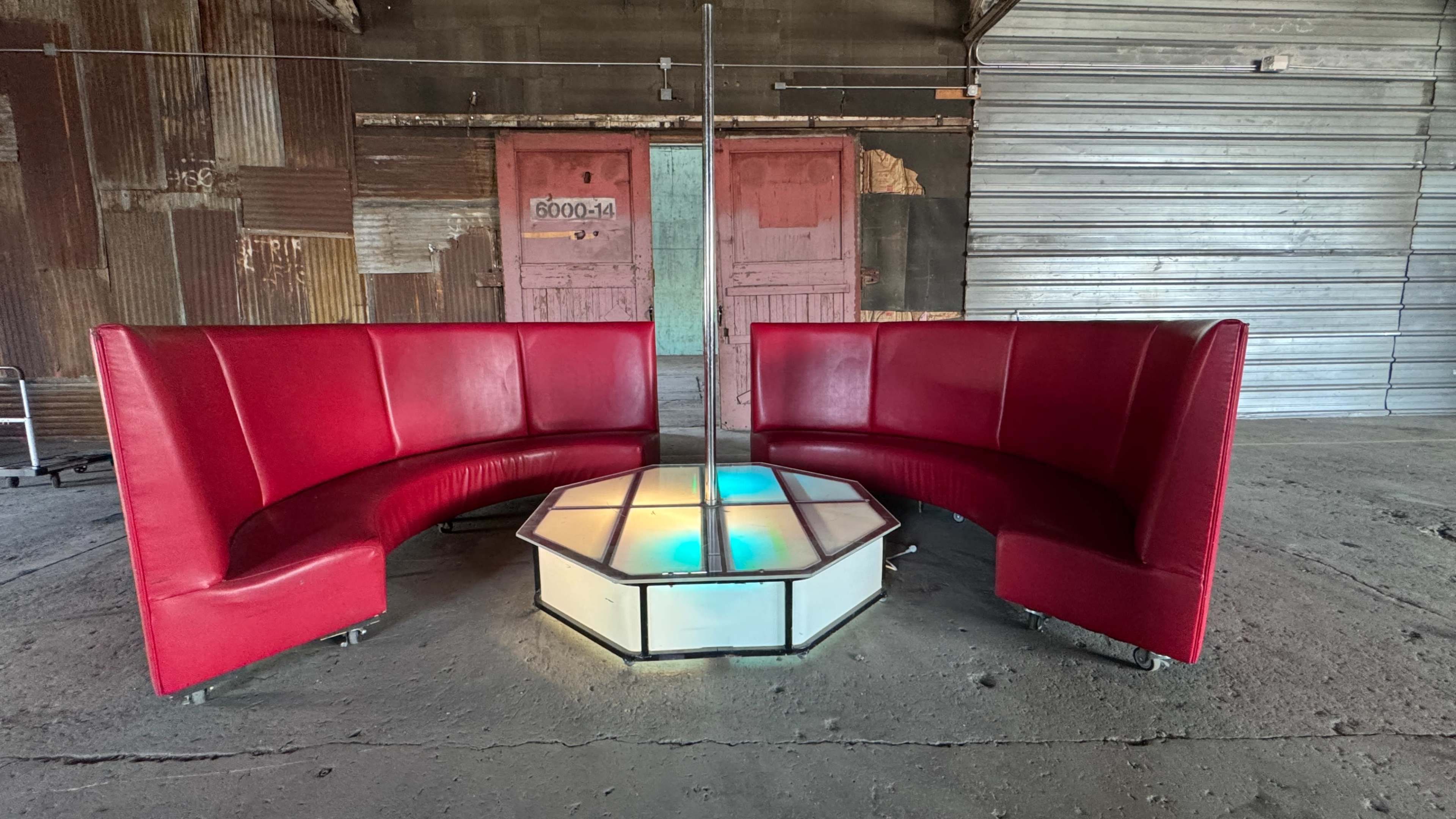 Studios 60 | LED Pole Dancing and Lounge Standing Set in Warehouse Film ...