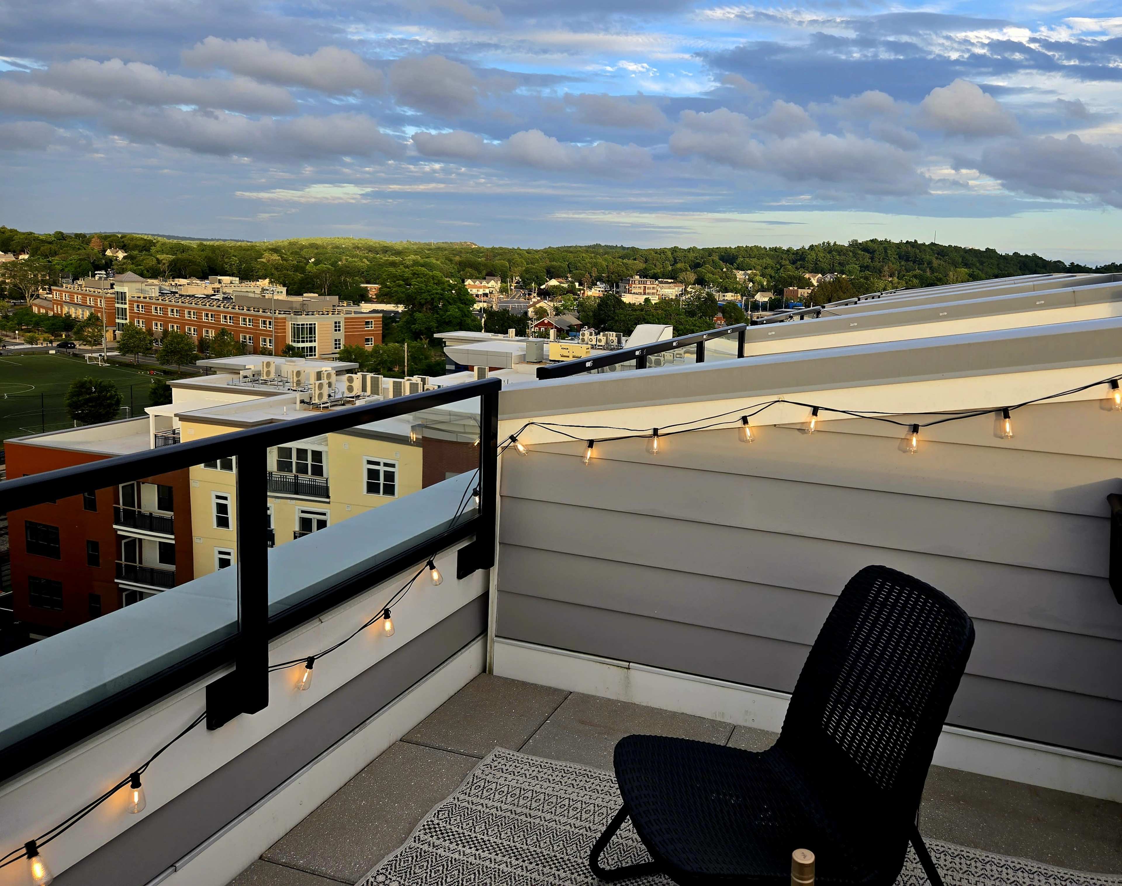 Private Sunset Rooftop Deck with 360 Degree Views of Suburban Boston ...