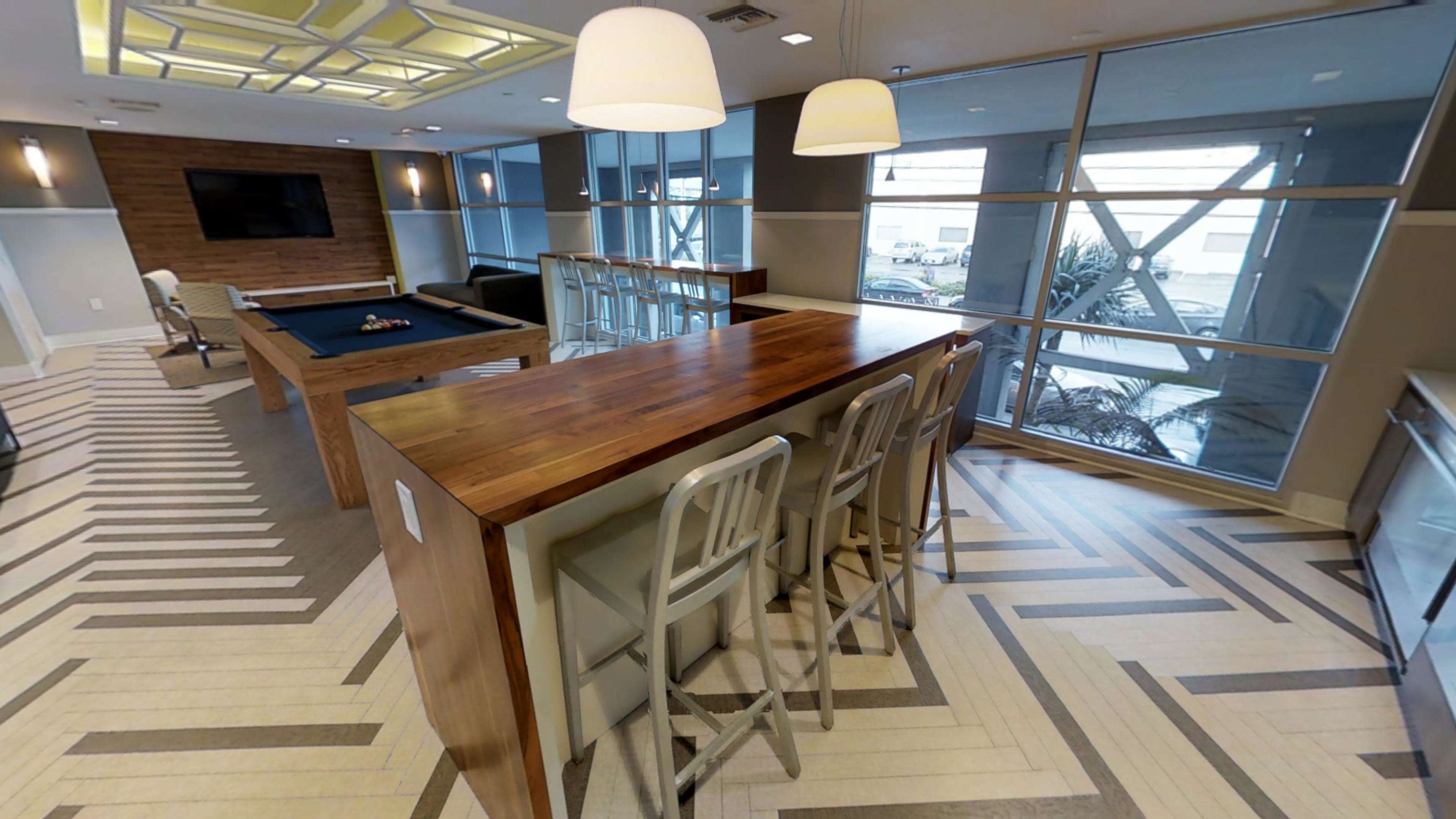 Sleek Lounge with Pool Table & Open Kitchenette, Great for Entertaining ...