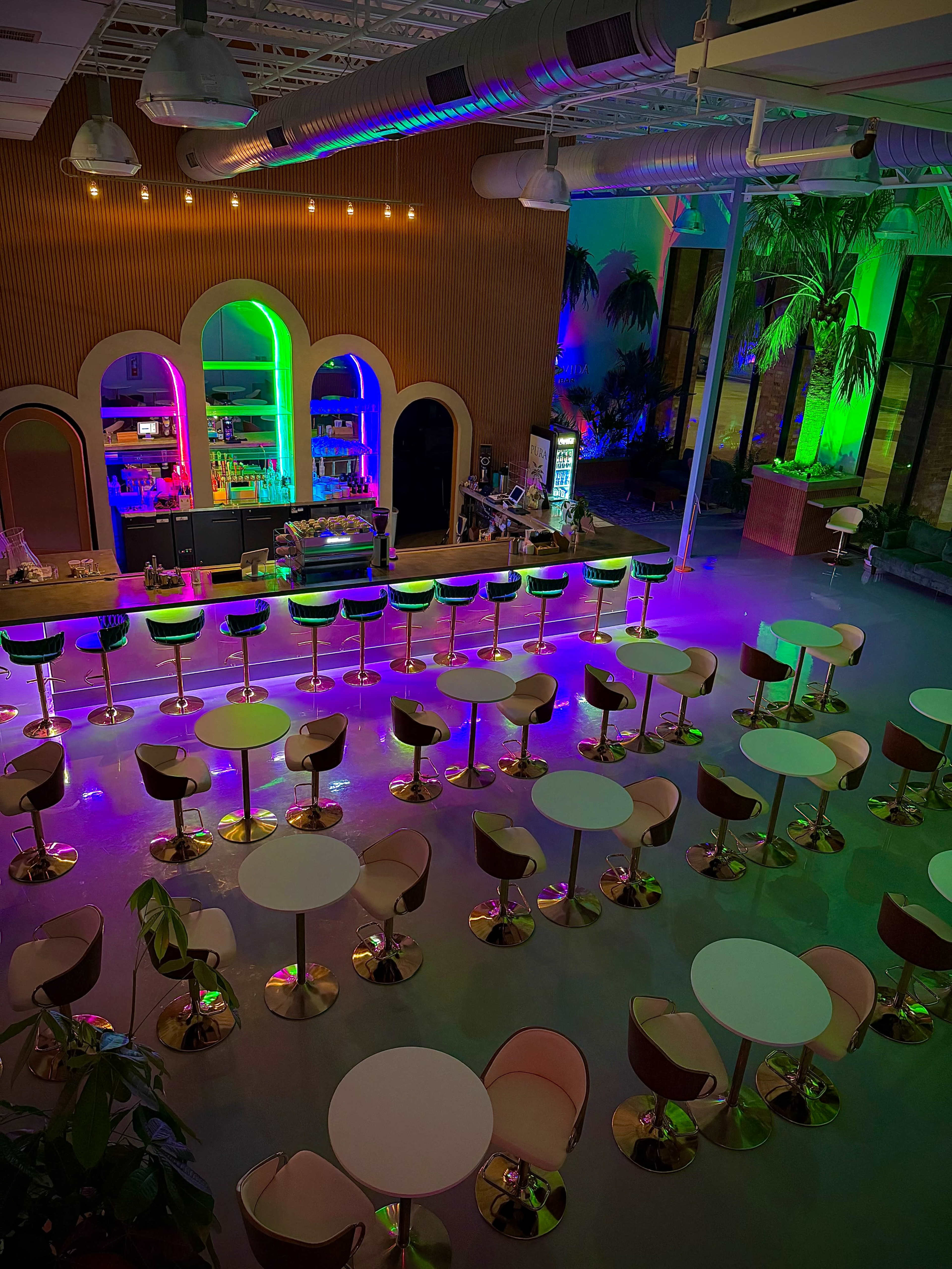 Pura Vida Coffee Bar | Vibrant Two-Story Tropical Event Space Near LSU ...