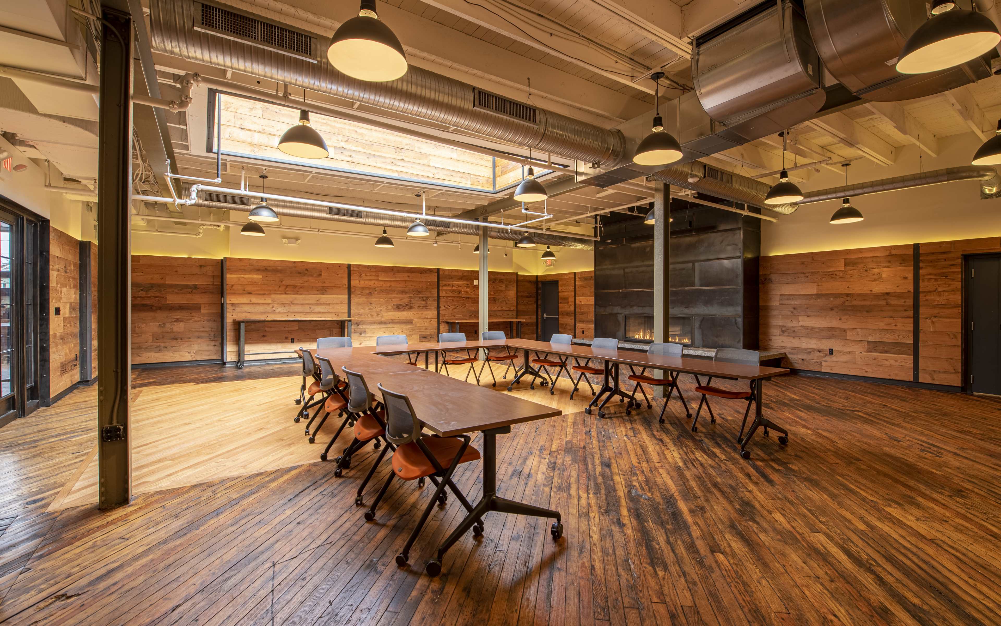 Industrial Chic Meeting Space with Fireplace, Baltimore, MD | Off-Site ...