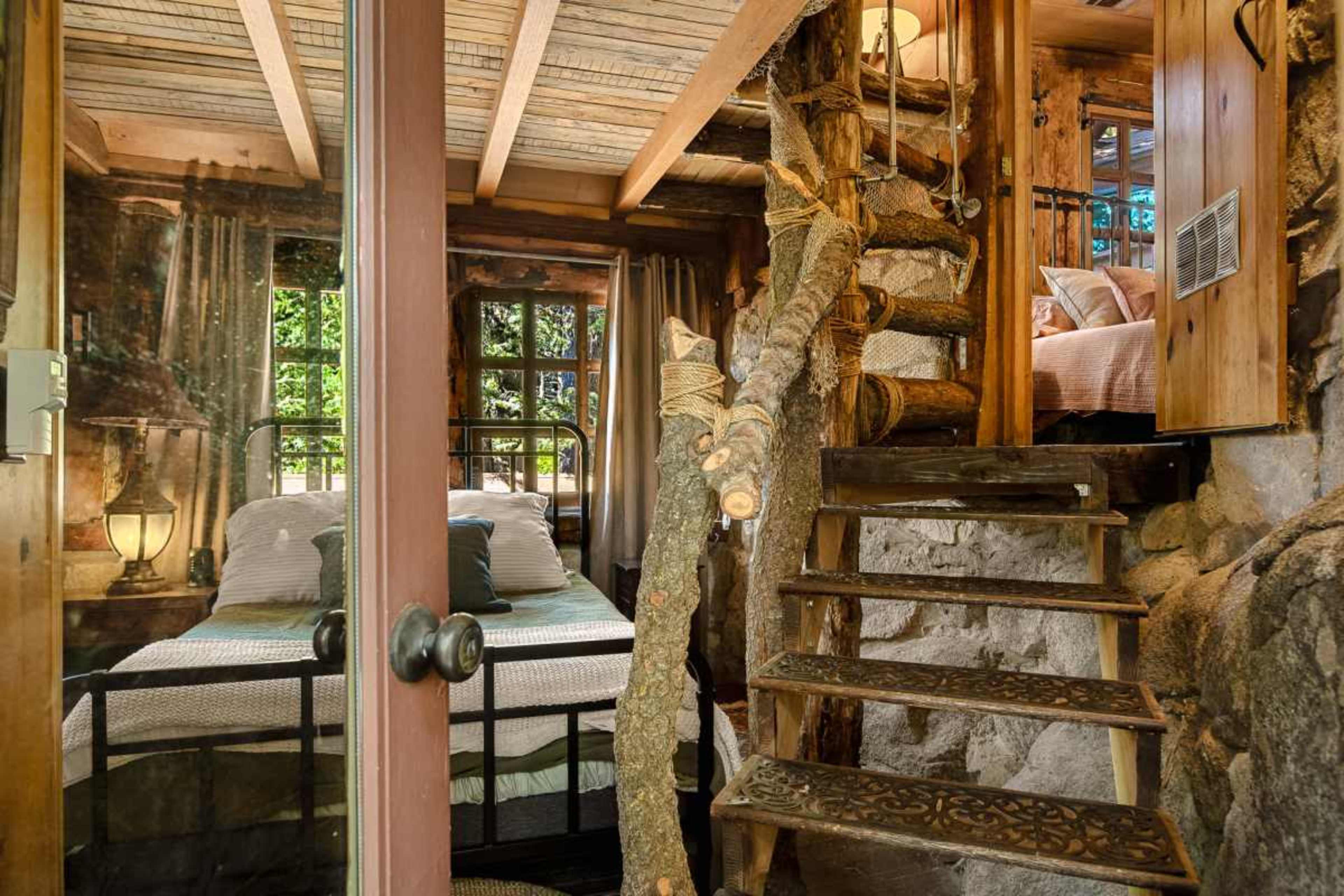 Rustic, Unique and Historic Log Cabin with Boulder + Rock Walls, Twin ...