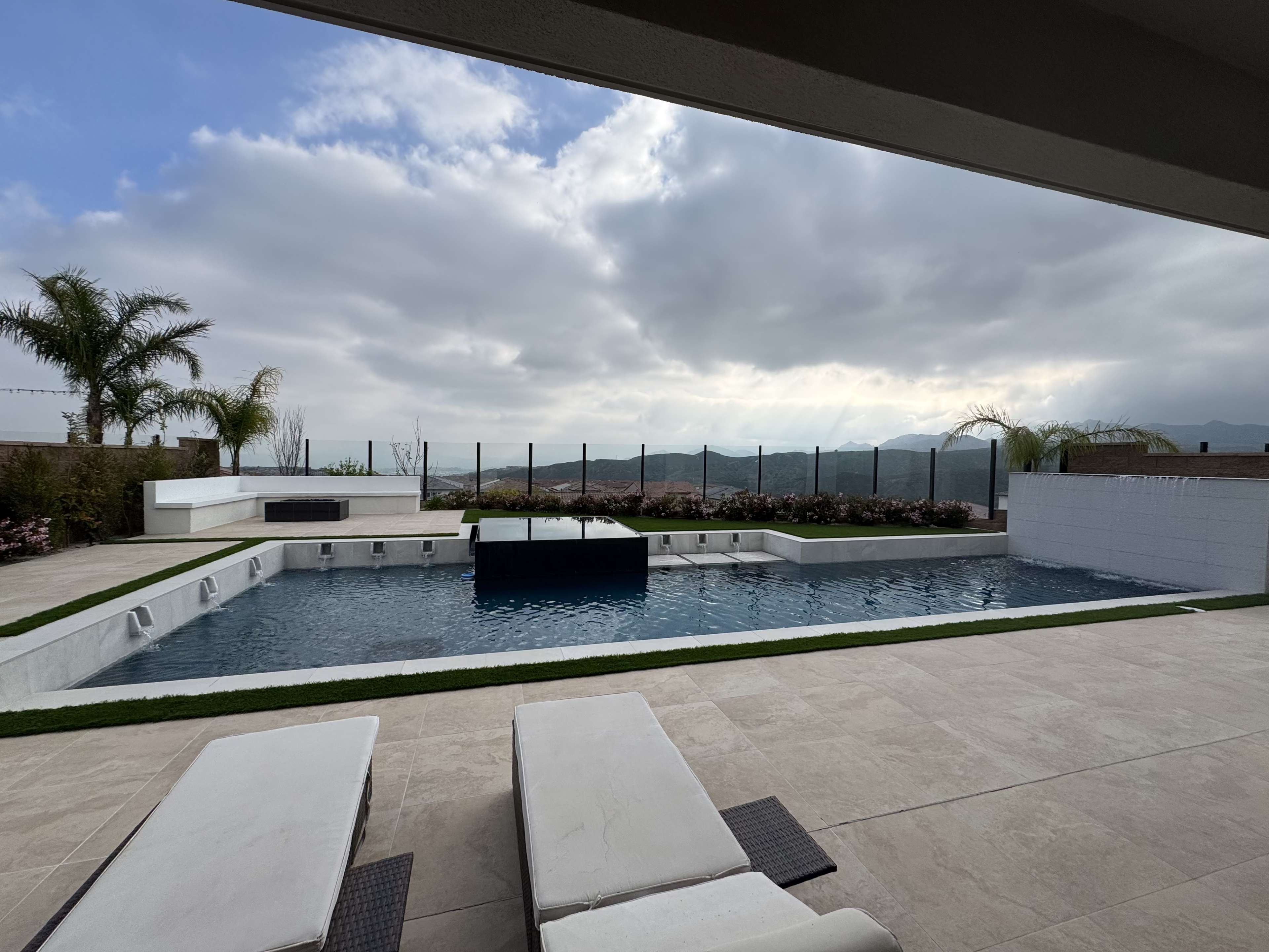 Gorgeous Mountain View Outdoor Pool with waterfall and fountains ...