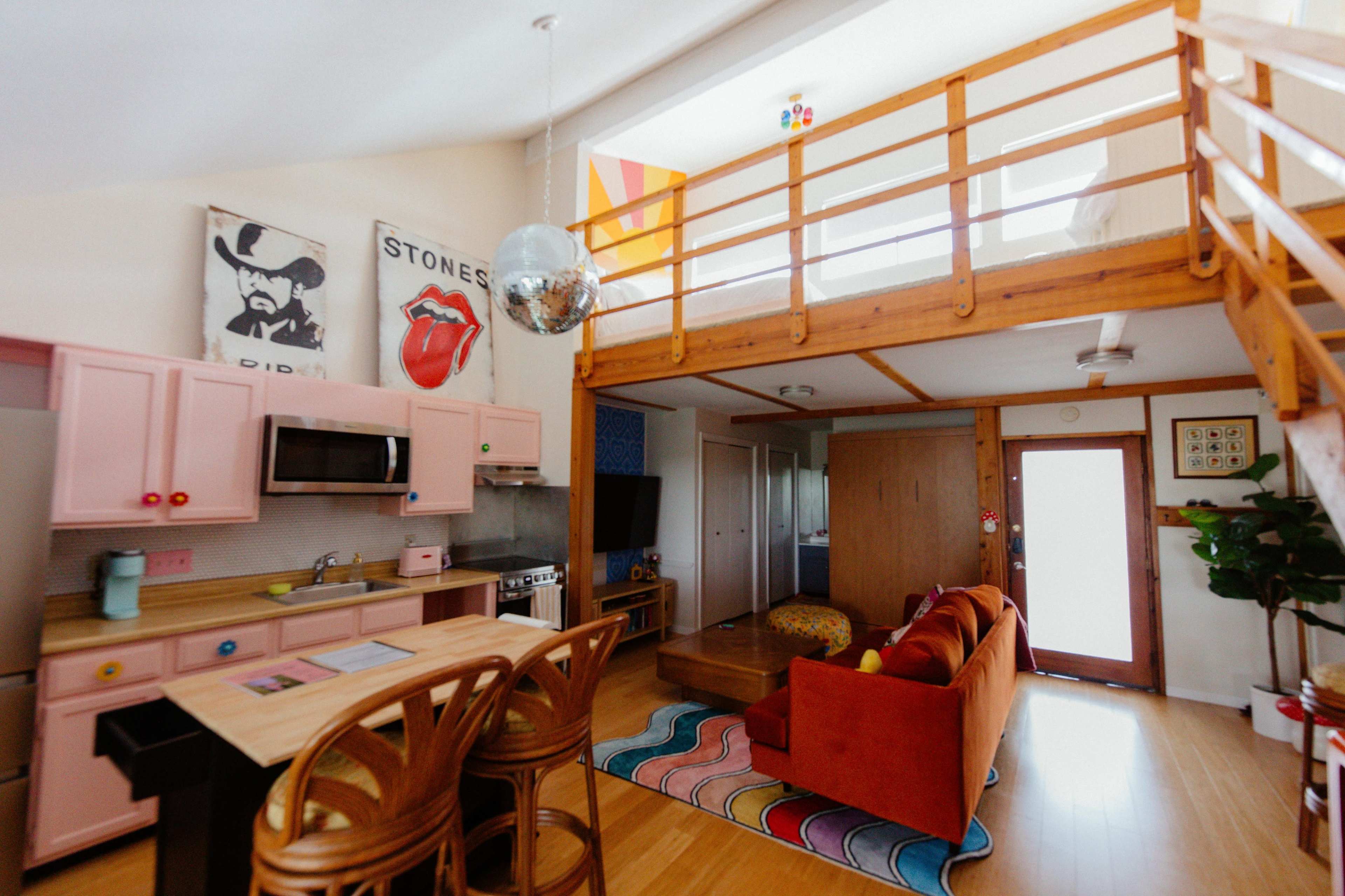 Colorful Retro Disco Loft, Austin, TX | Production | Peerspace