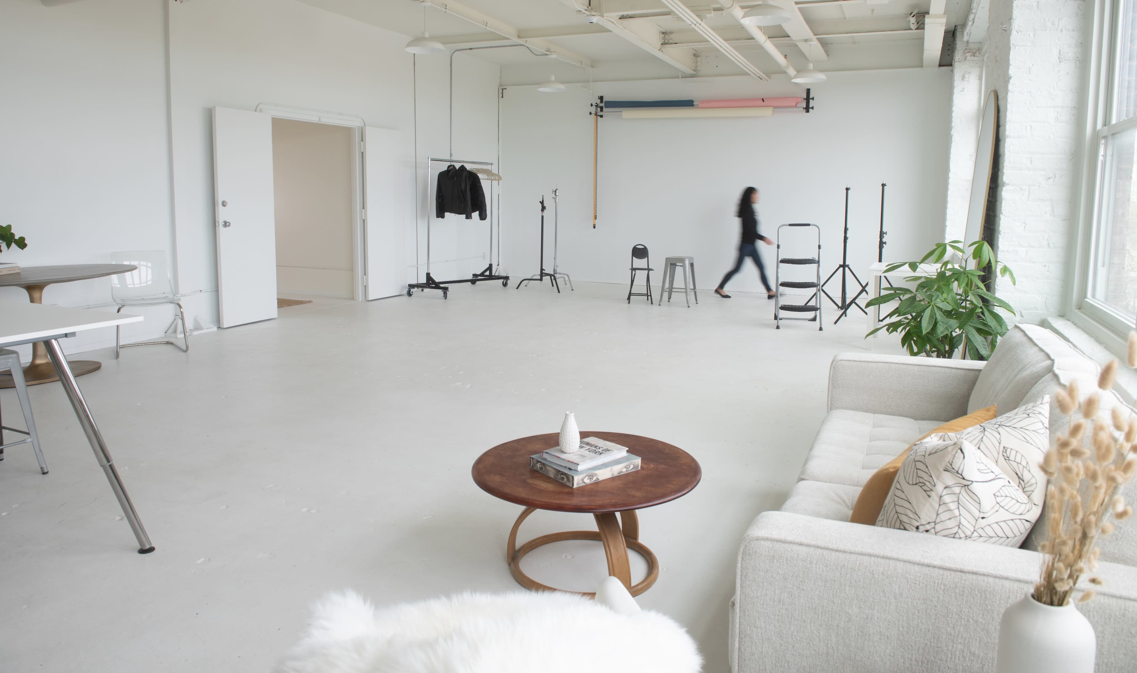 Airy White Loft Studio with Skyline North-Facing Windows, Chicago, IL ...