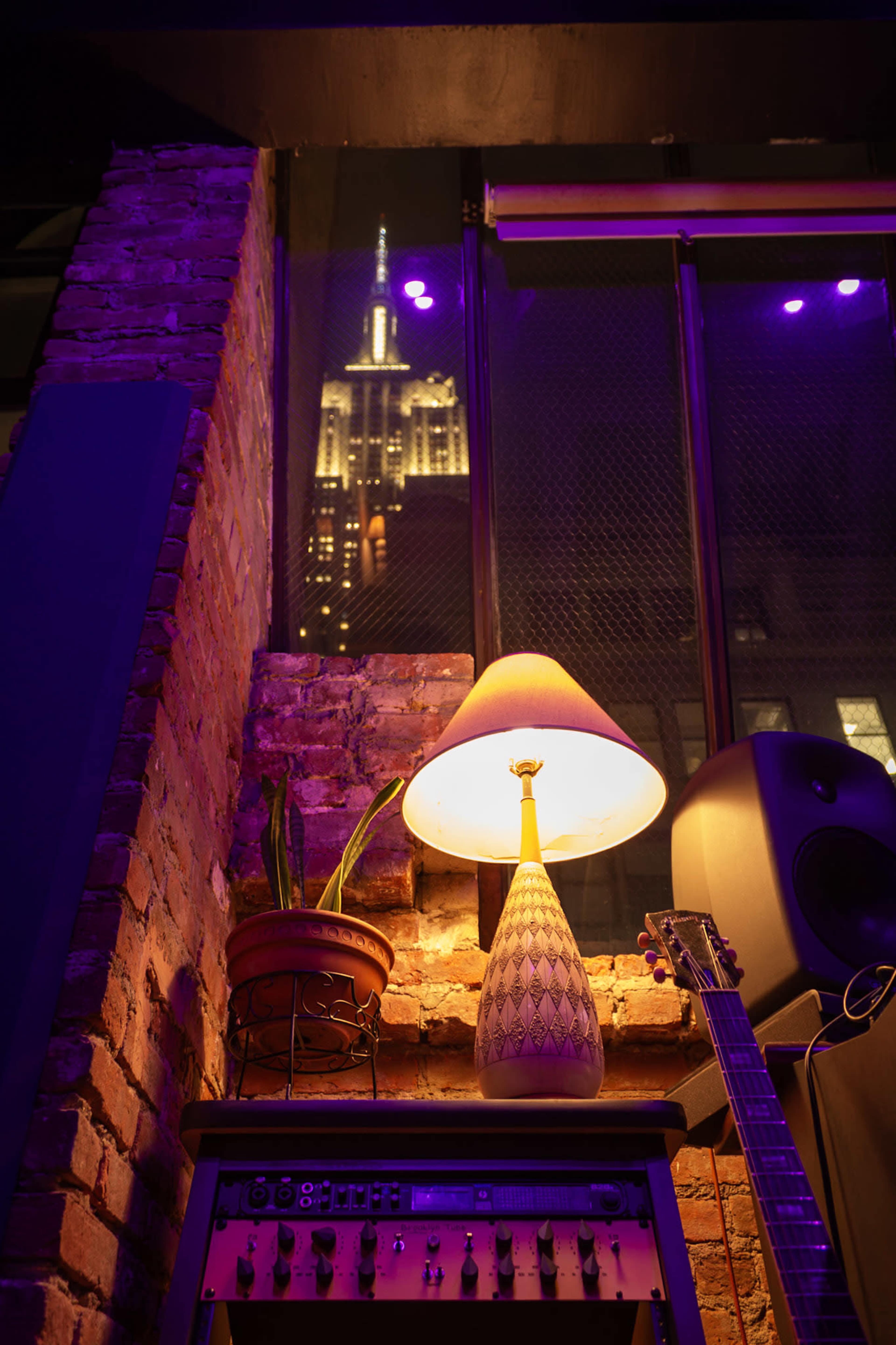 Penthouse recording studio with views directly under the empire state ...