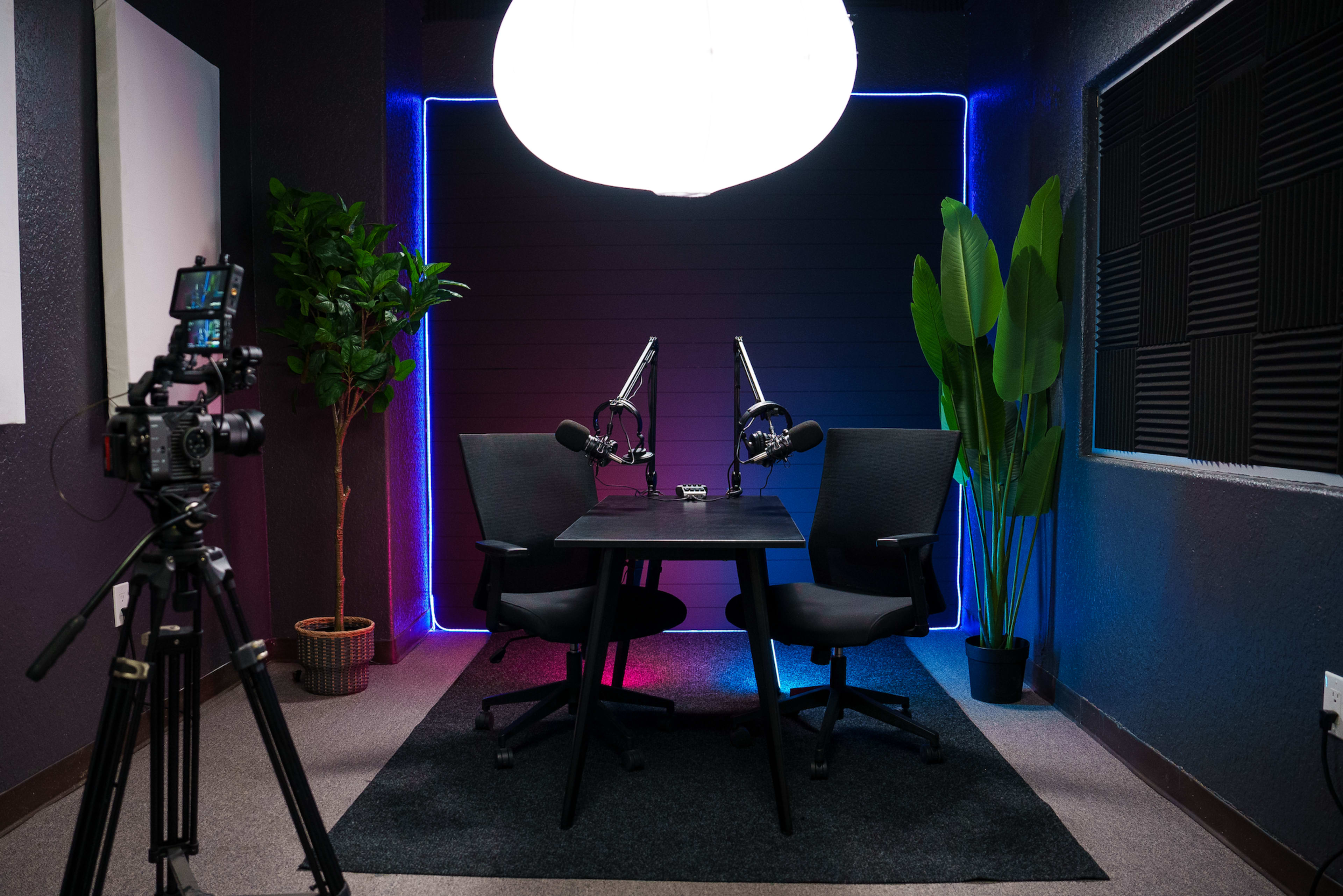 Podcast Studio #2, Two Person Table, Blacked Out, San Antonio, TX ...