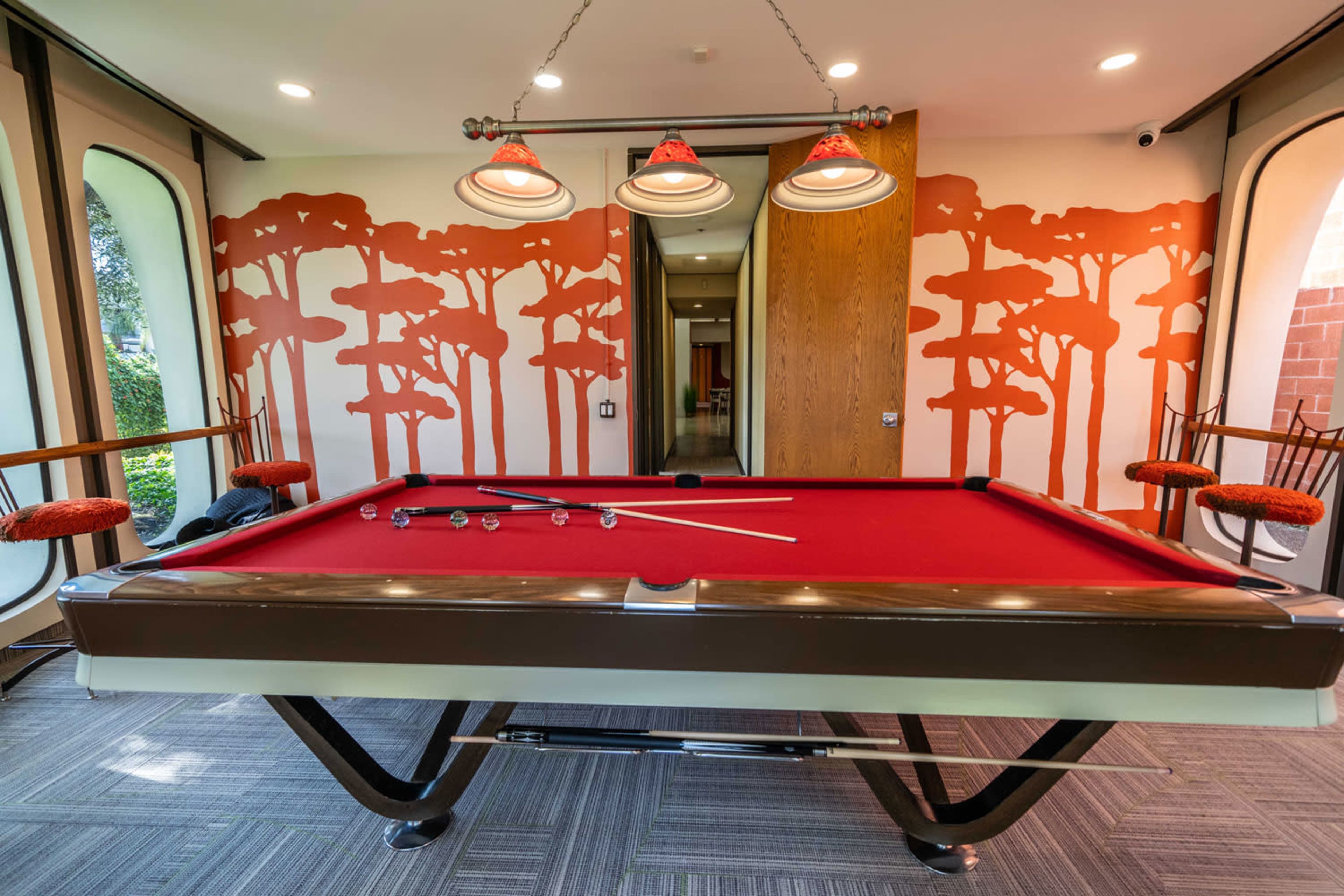 Odyssey 21 | Pool Table In Colorful And Bright Room Surrounded By Mid ...