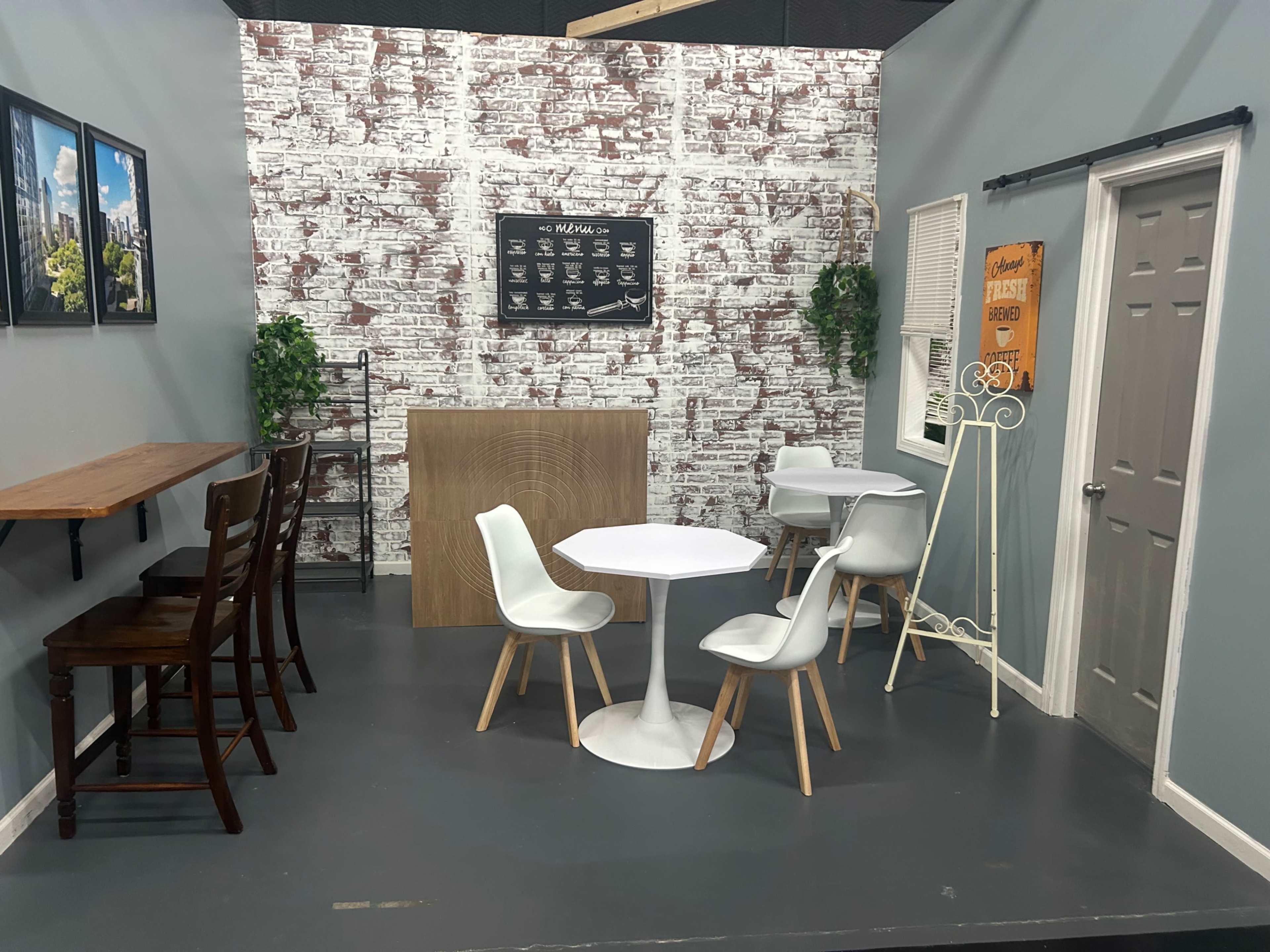 ACHI Studios | Urban Coffee Shop Set with Rustic Brick, Austell, GA | Production | Peerspace