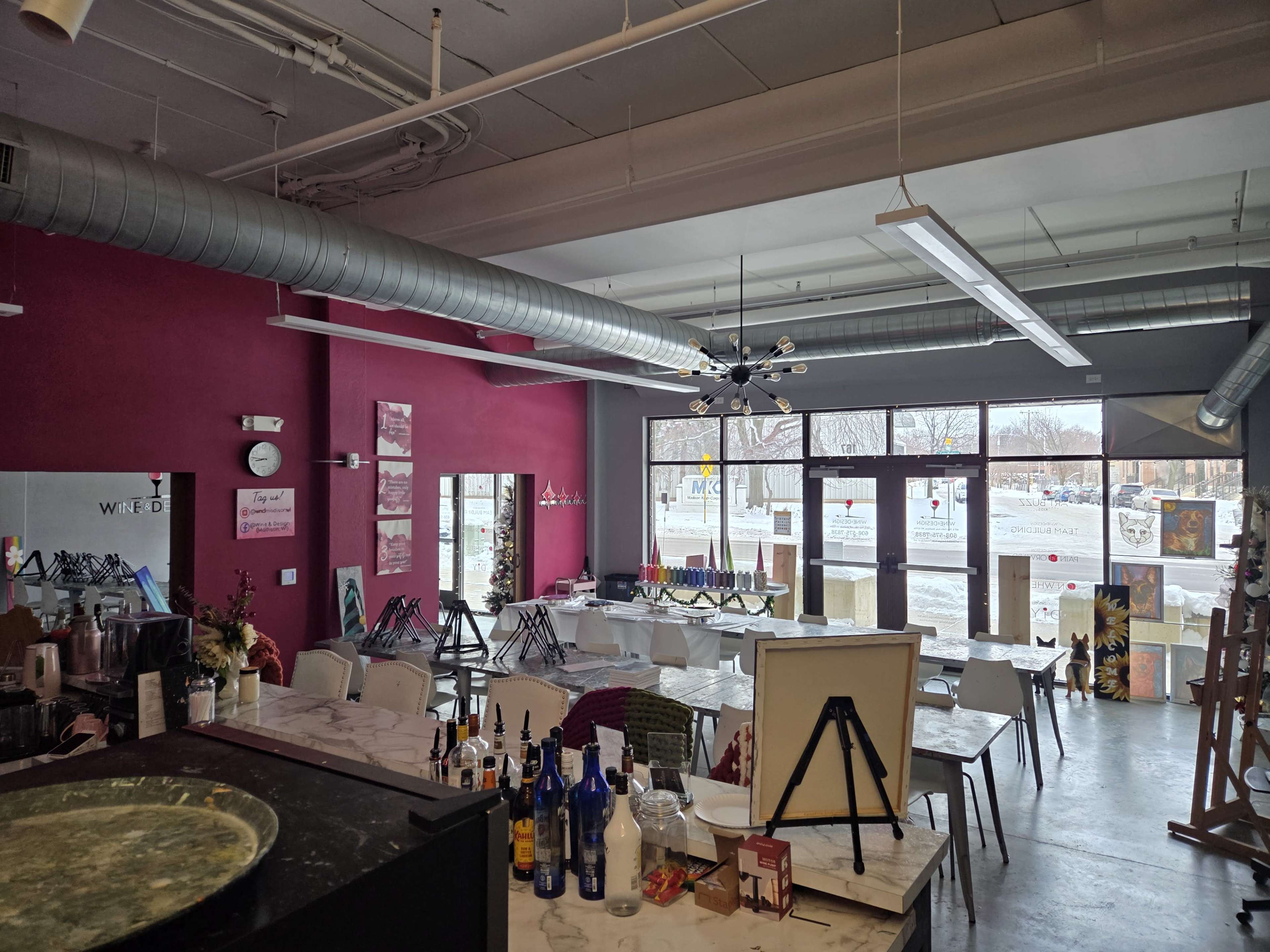 Wine and Design | Bright Open Art Studio, Madion, WI | Production ...