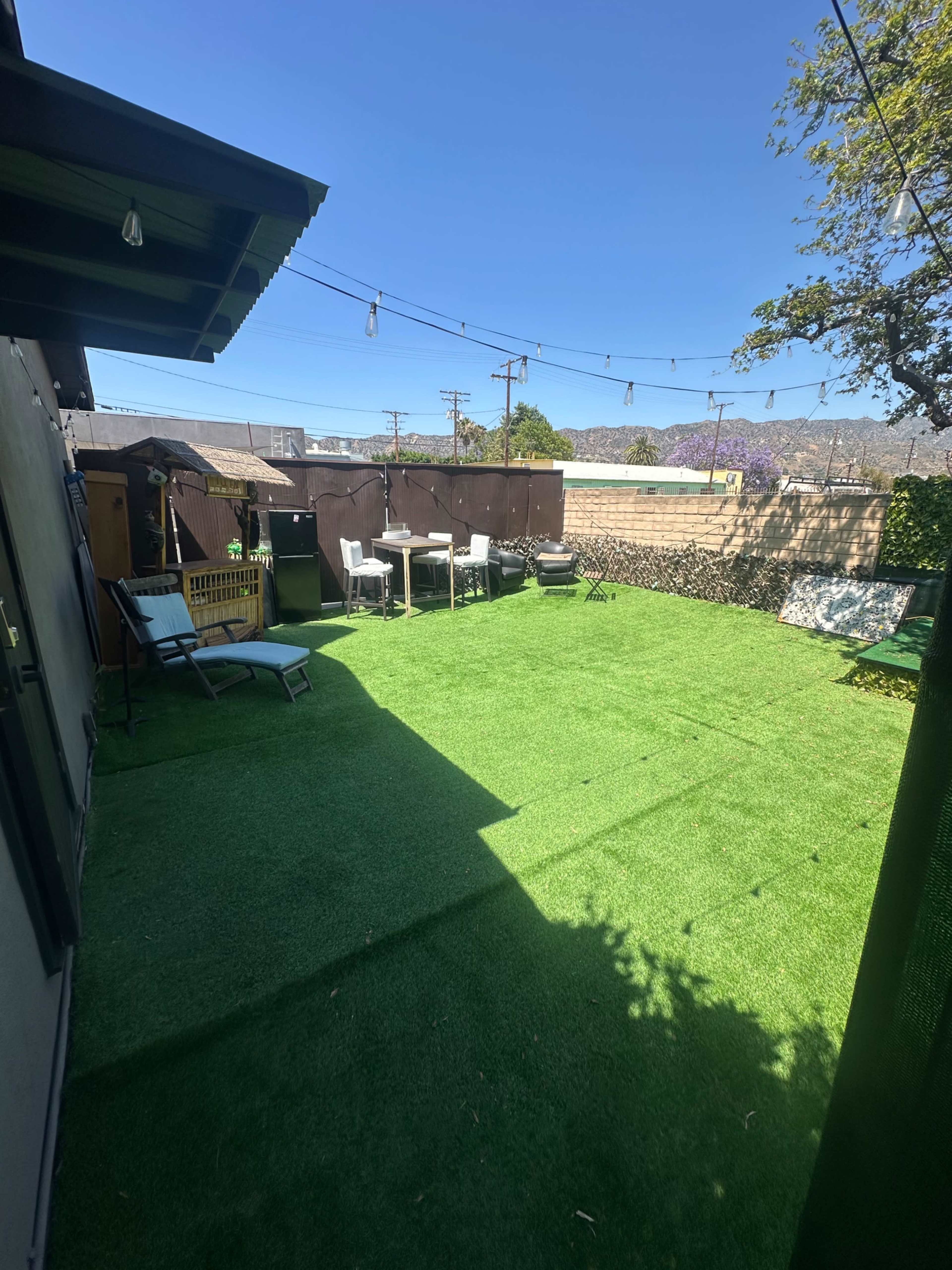 Green Outdoor Space for Release Parties, Events, Meetings. In a ...