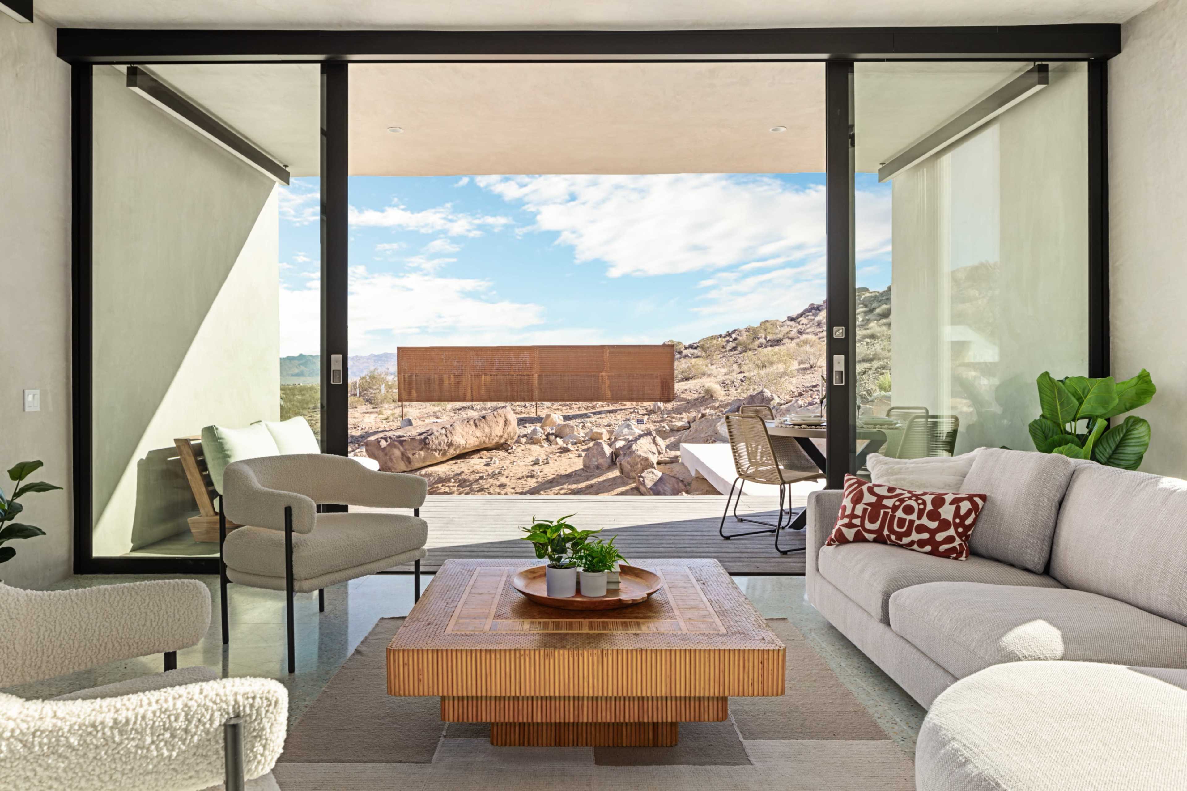 A Modern Rectangular Prism Home w/ Pool & Boulders, Joshua Tree, CA ...