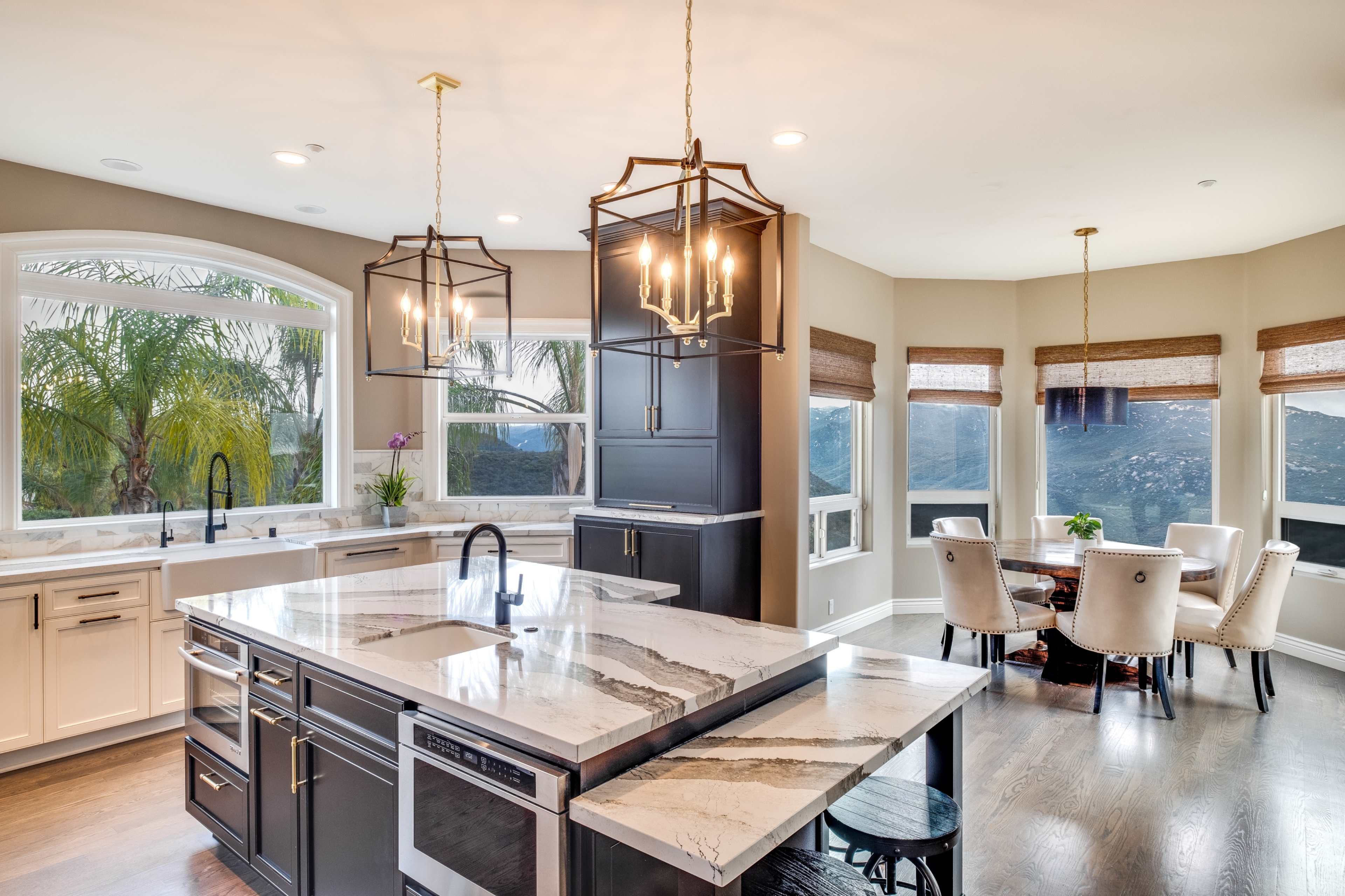 Stunning Transitional Chefs Kitchen with Pristine Mountain Views ...