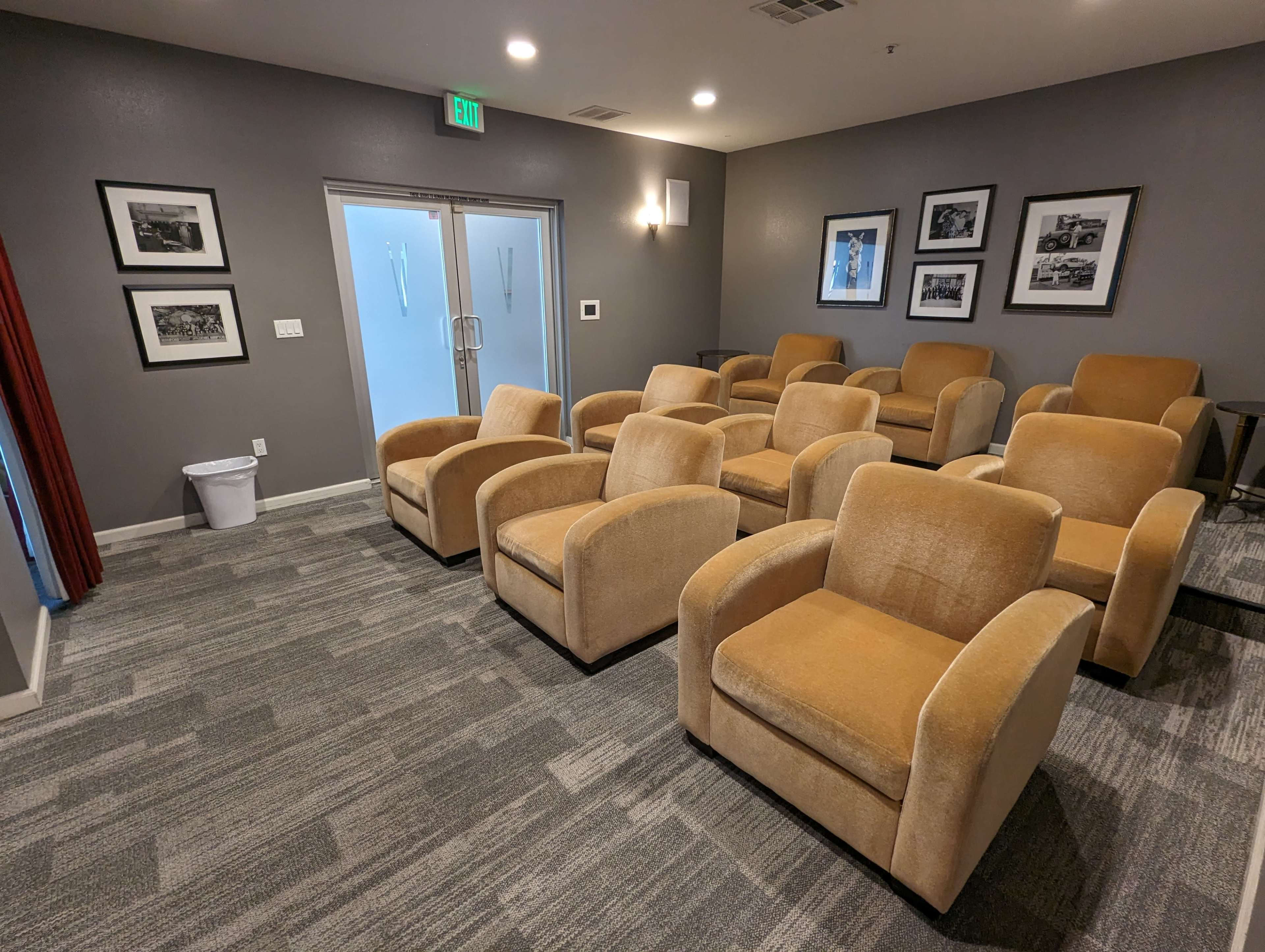 Comfortable Theater Room with Plush Chairs, Venice, CA | Production ...