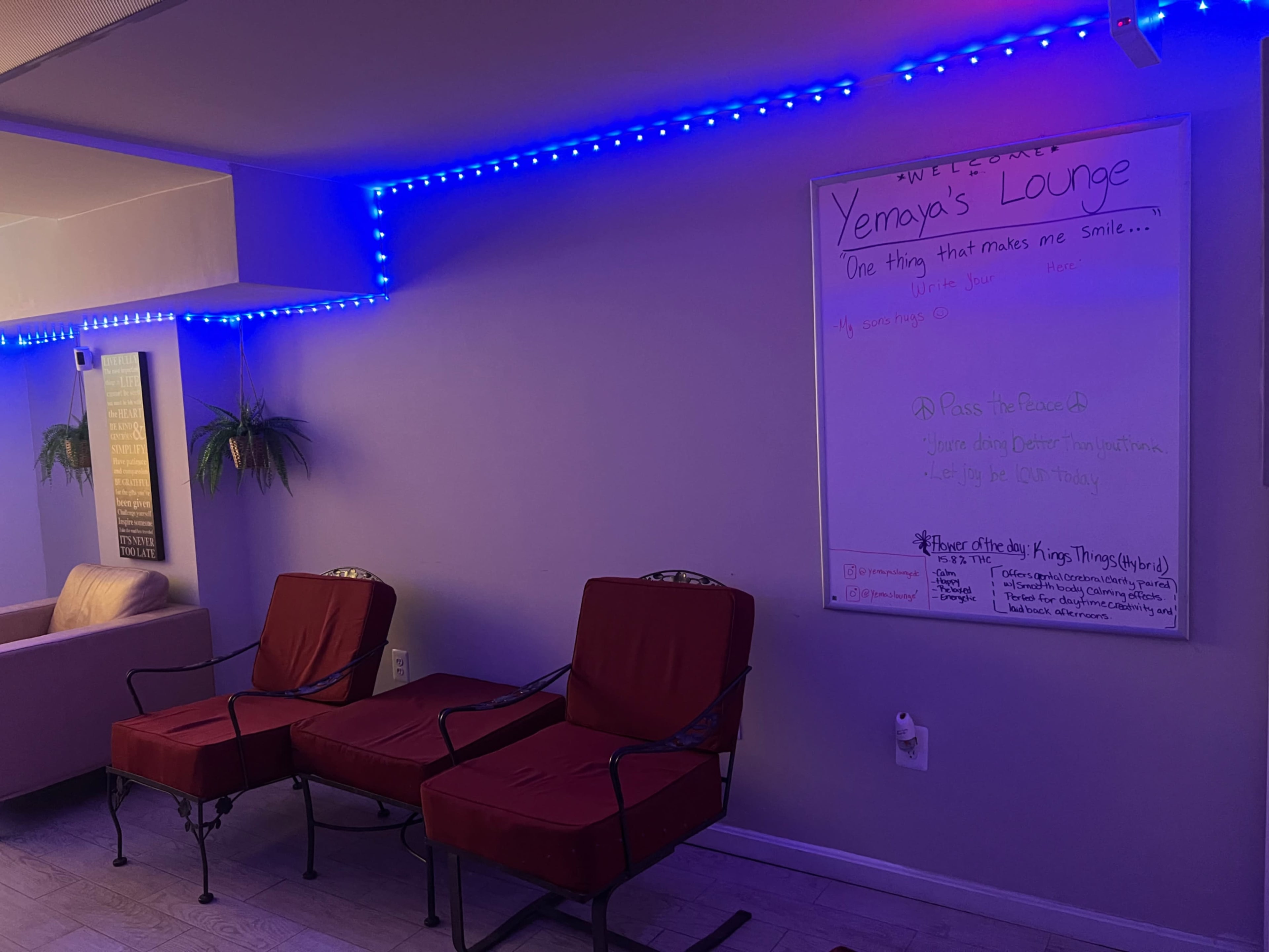 Yemaya’s Lounge | Intimate Lounge in licensed safe use treatment space ...