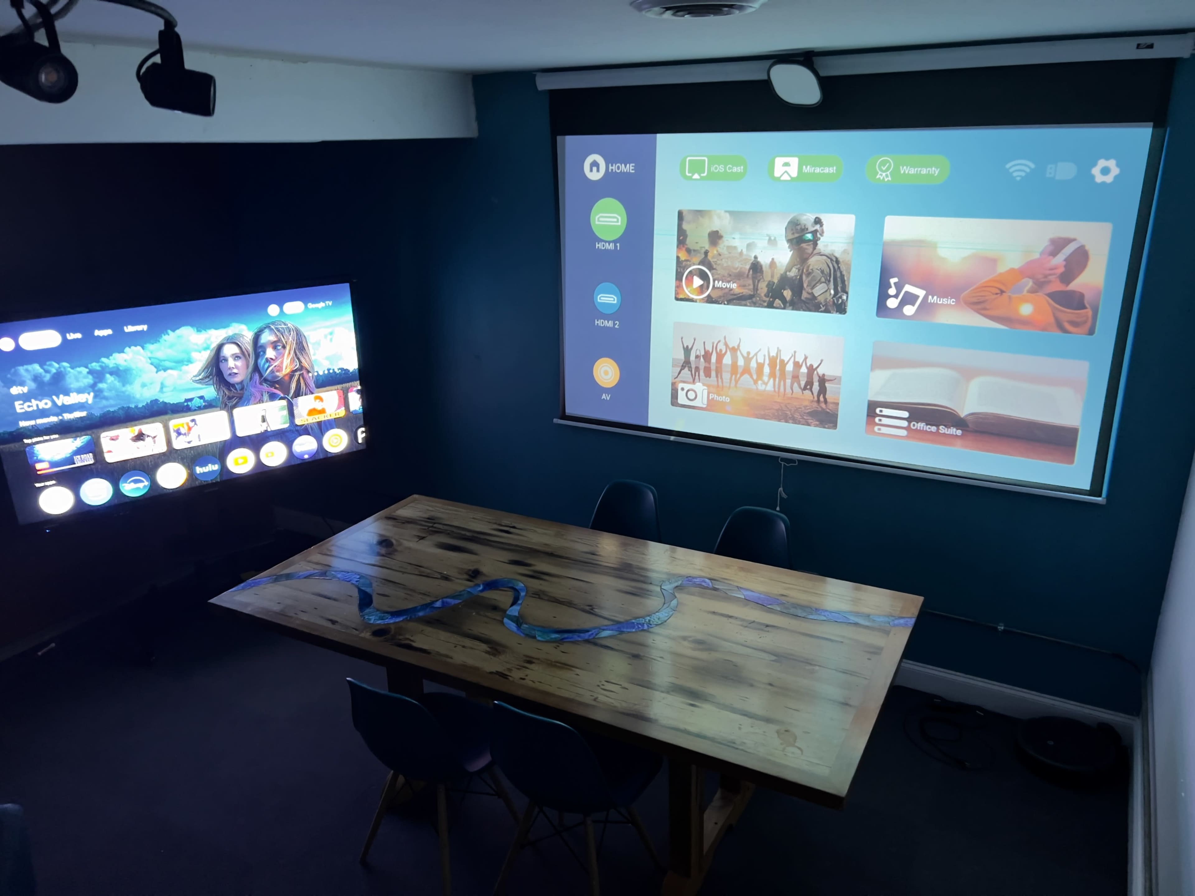 Resonant Studios | Meeting / Screening Room w/ 75" Touch Screen Monitor ...