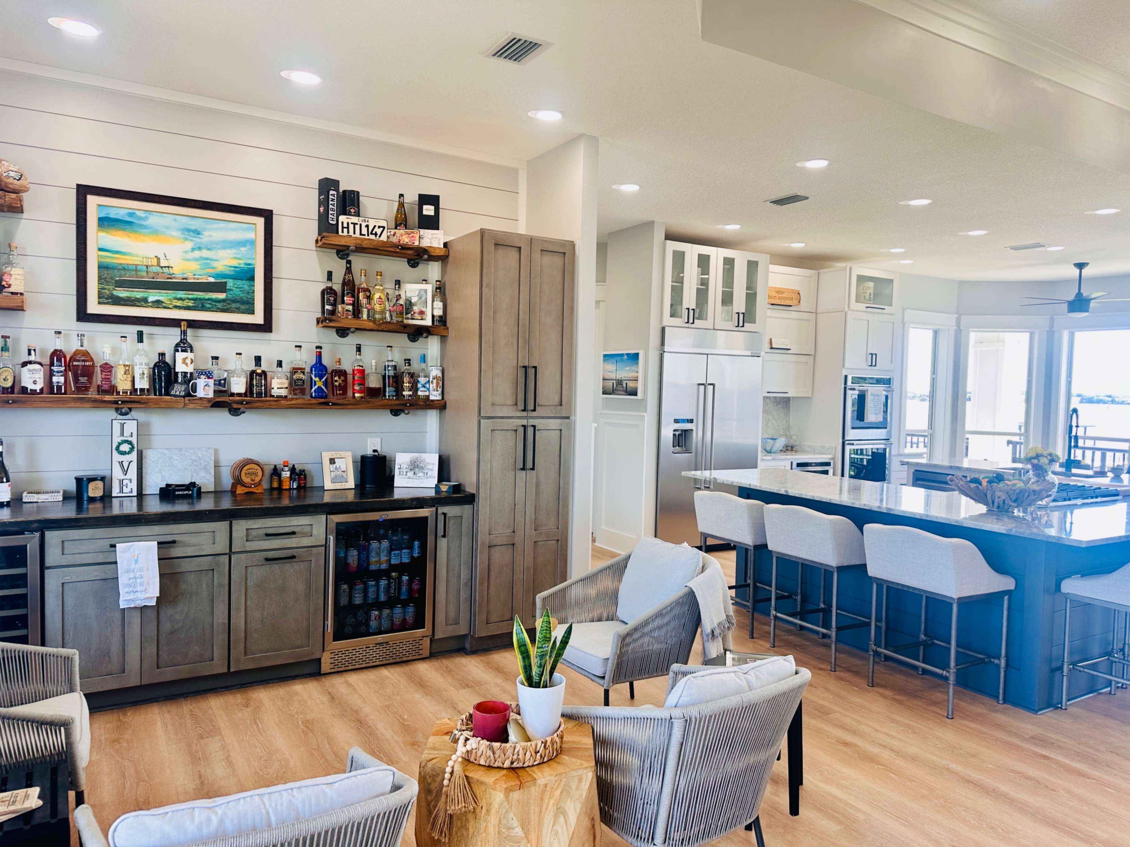 Southern Coastal Island Beach Front Home with a massive chef’s kitchen ...